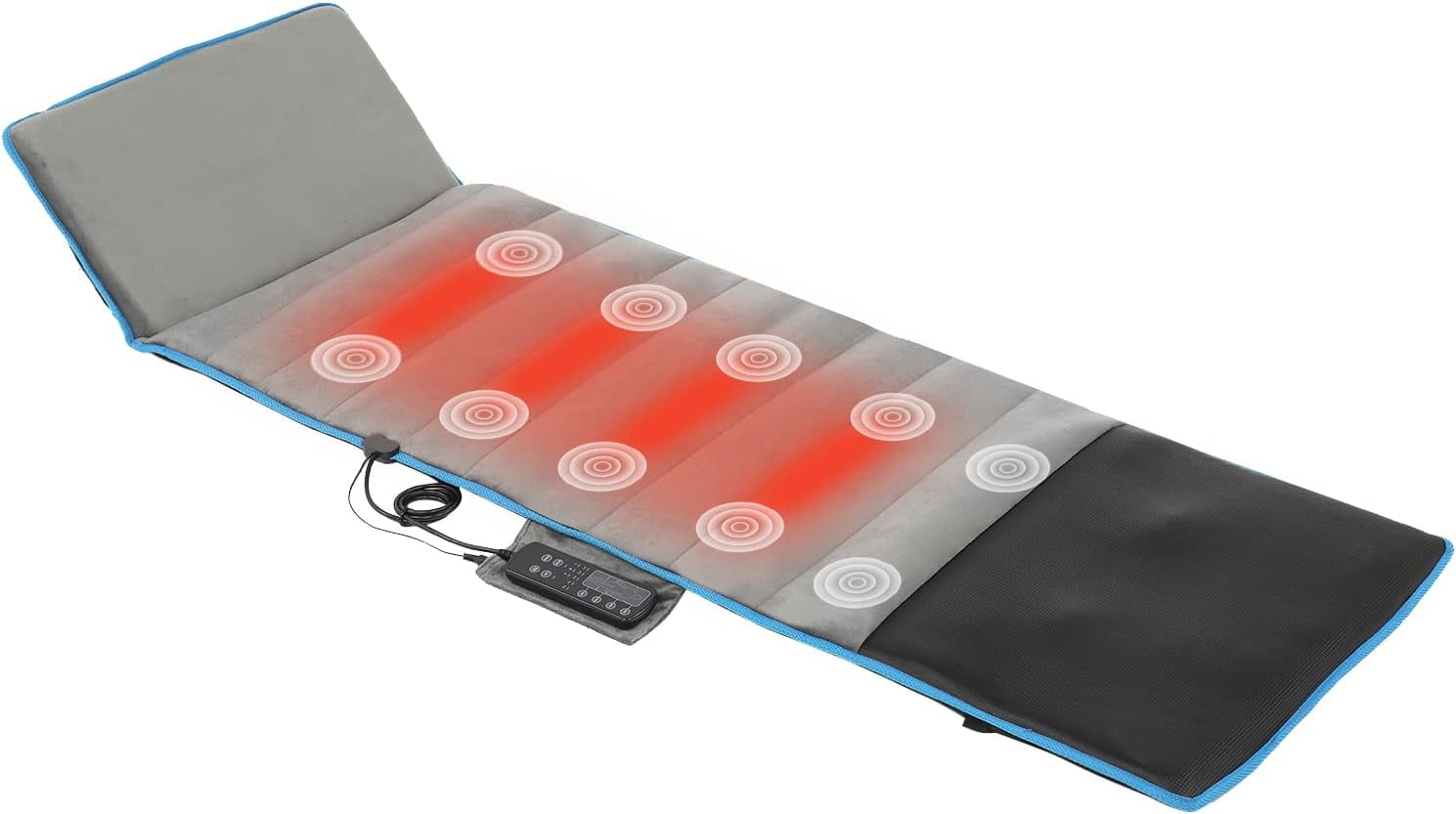 OMECAL Massage Mat w/ 4 Heating Pads & 10 Vibration Motors, Electric ...