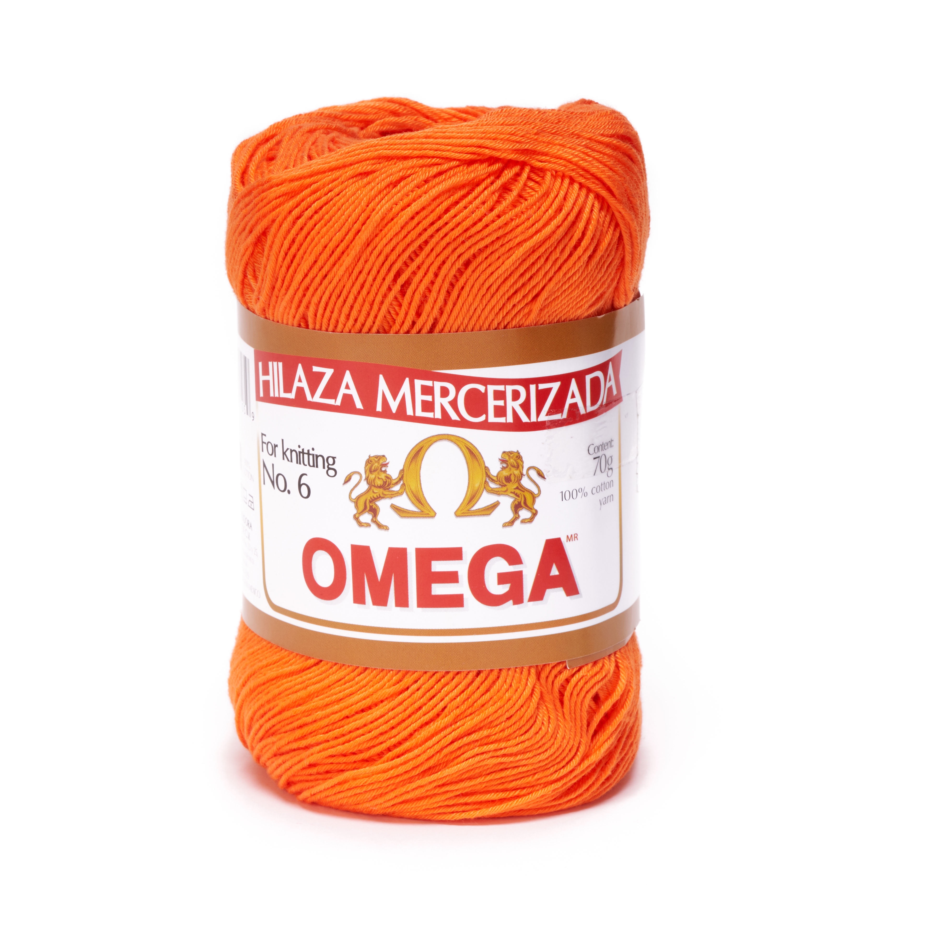OMEGA NO.6 [70grs] by Omega - Soft Yarn 100% Mercerized Cotton Yarn - Color 06 Orange 805 ...