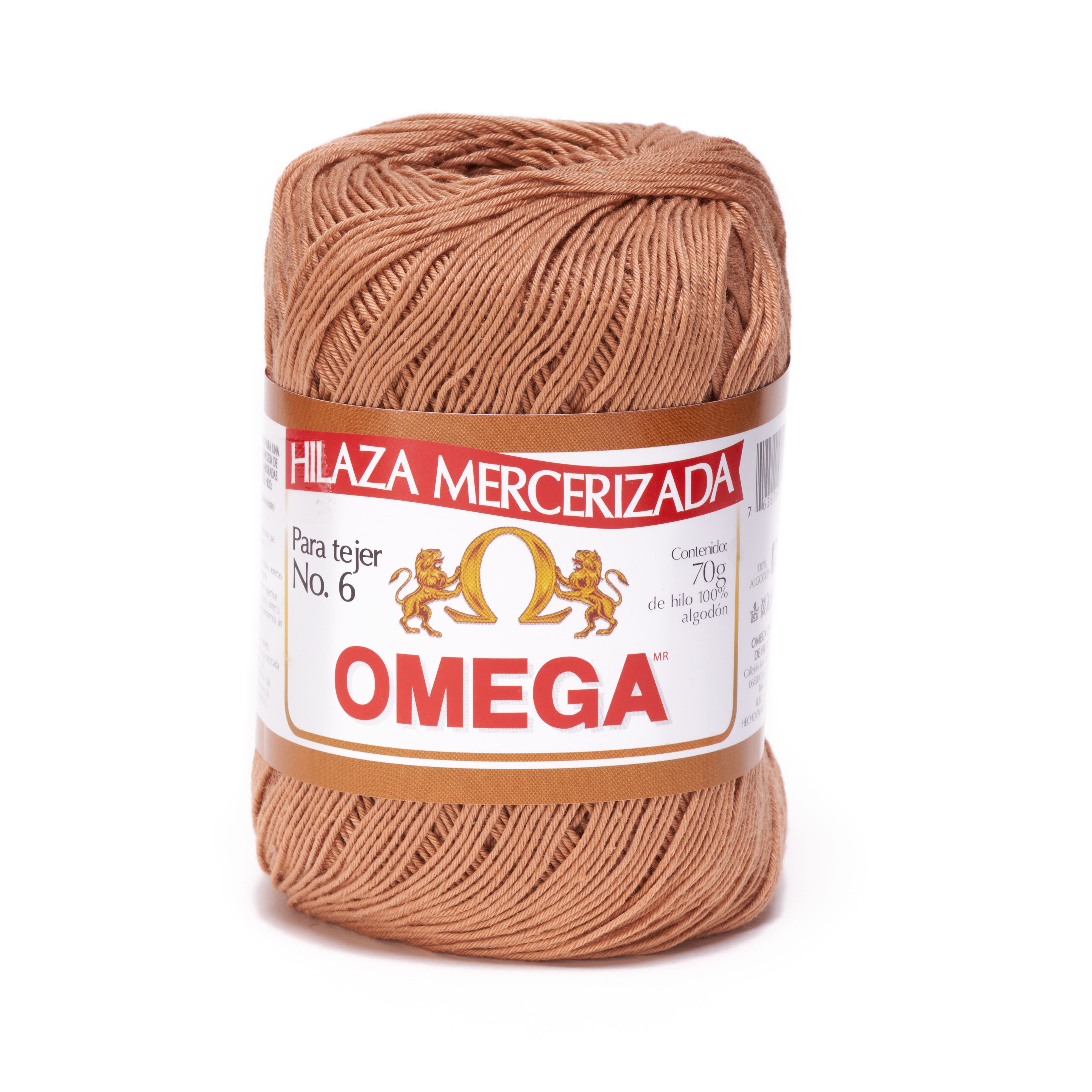 OMEGA NO.6 [70grs] by Omega - Soft Yarn 100% Mercerized Cotton Yarn - Color 30 Tabacco 525 ...