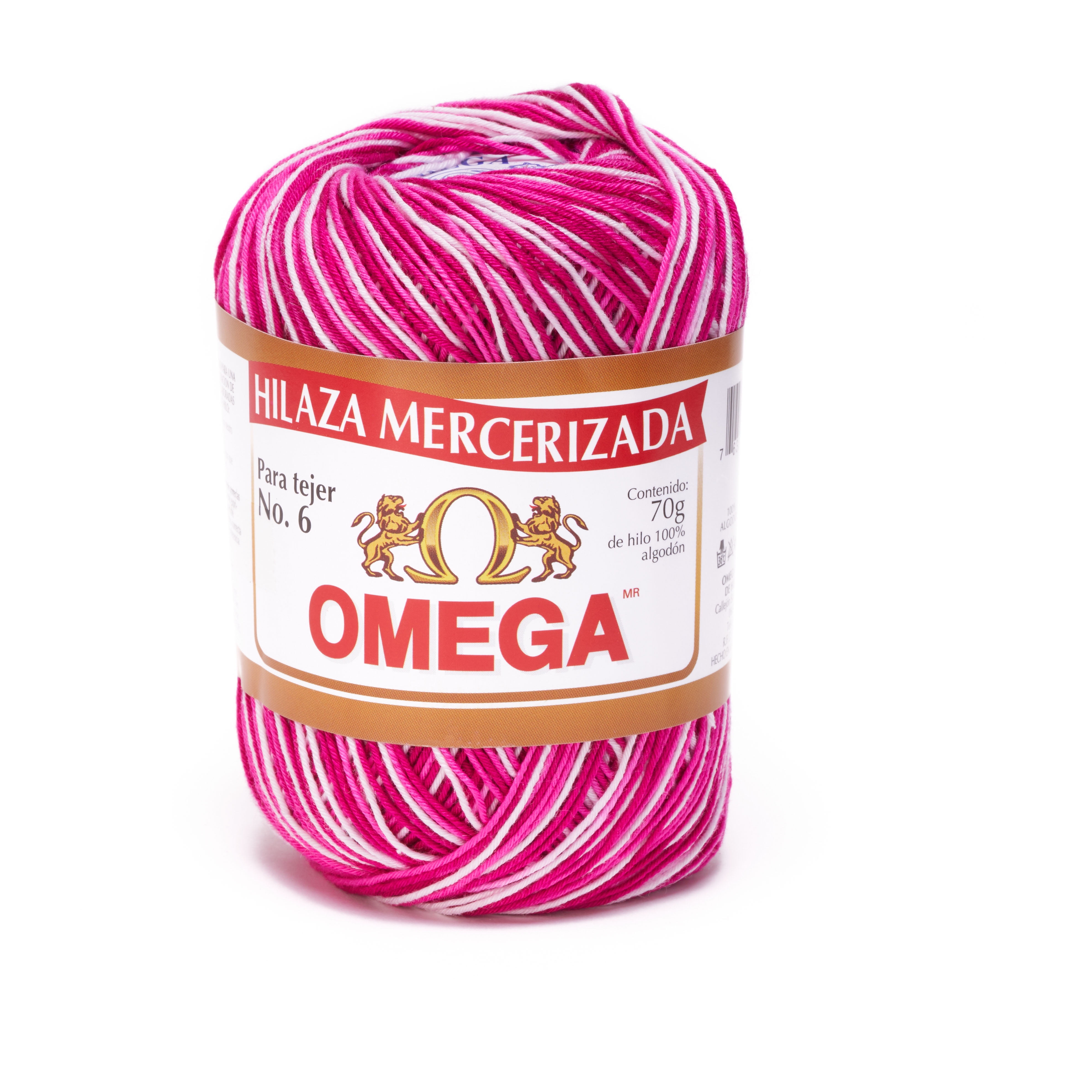 OMEGA NO.6 [70grs] by Omega - Soft Yarn 100% Mercerized Cotton Yarn - Color 42 Raspberry Hues ...
