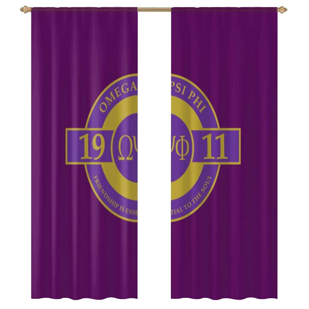 OMEGA PSI PHI 1911 Sheer Voile Curtain Window Tulle Curtains For Living ...
