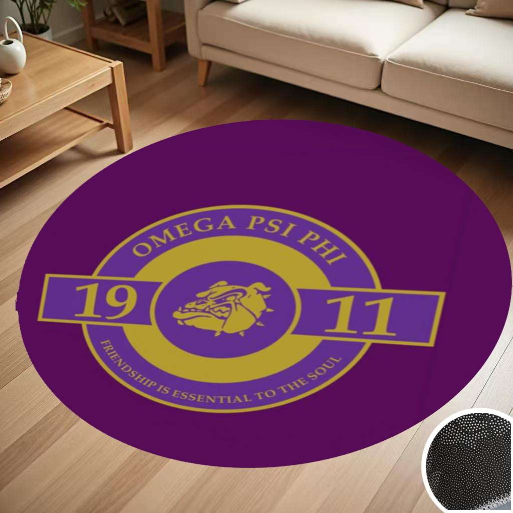 OMEGA PSI PHI Round Carpet Living Room Bedroom Home Decoration Coffee ...