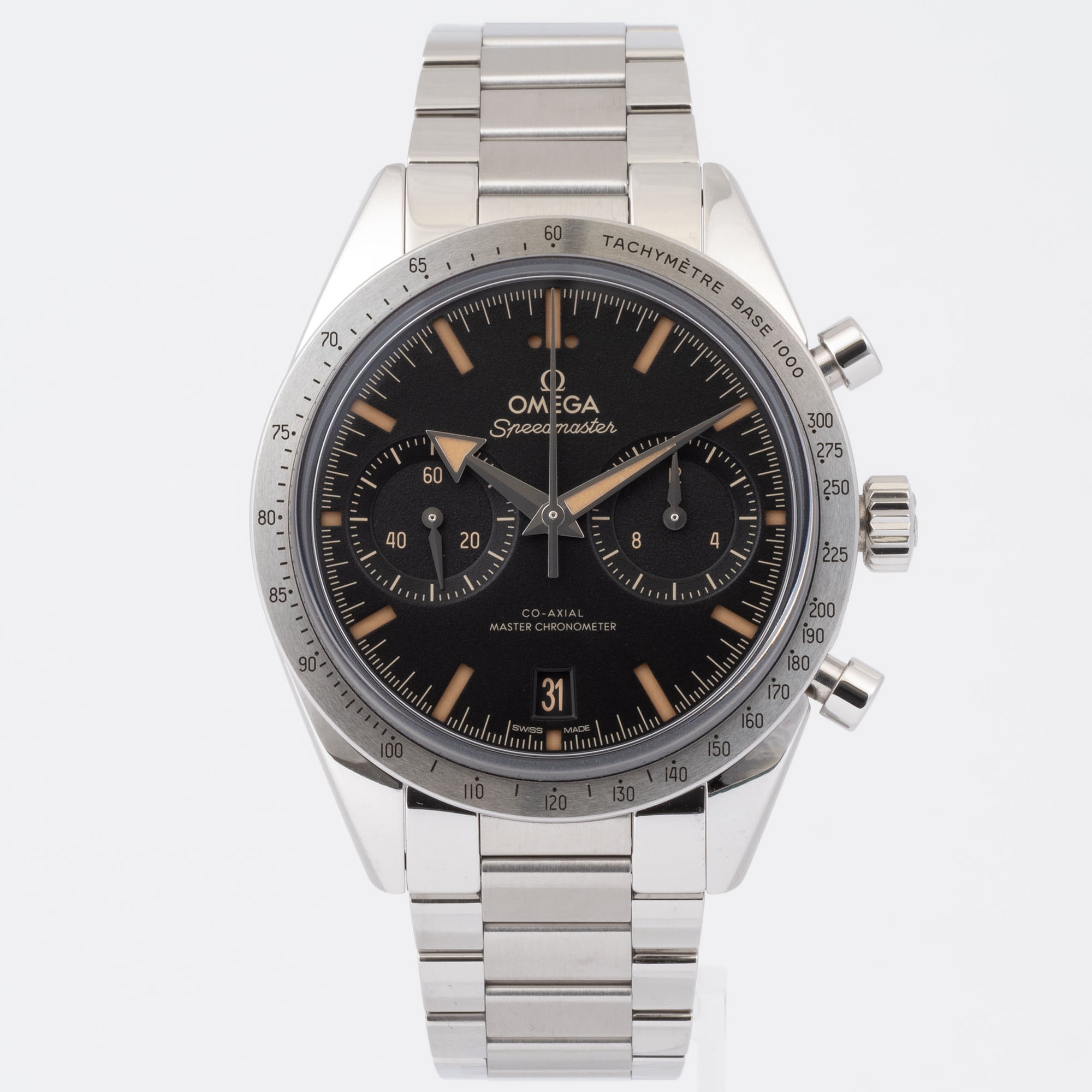Pre-Owned OMEGA Speedmaster '57 Watch Silver Dial: Black Hand-wound 332 ...
