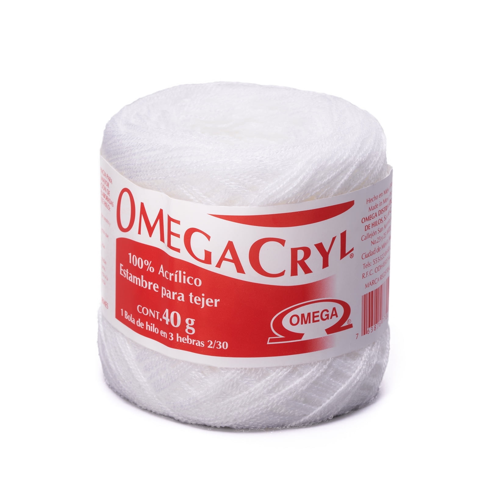 OMEGACRYL [40grs] by Omega - 3 - Thread Yarn ideal for embroidery ...