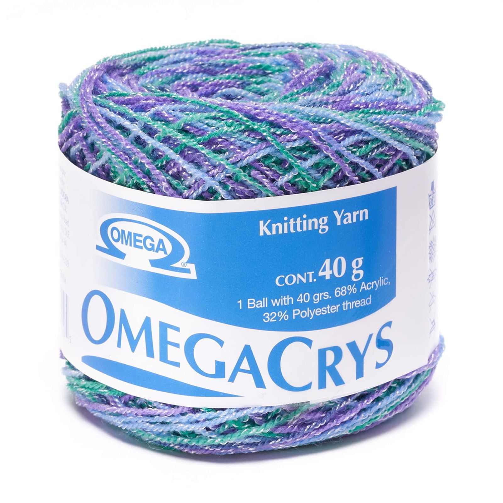 OMEGACRYS [40grs] - 2 of 2 - Fine Crystal Yarn by Omega great for all ...