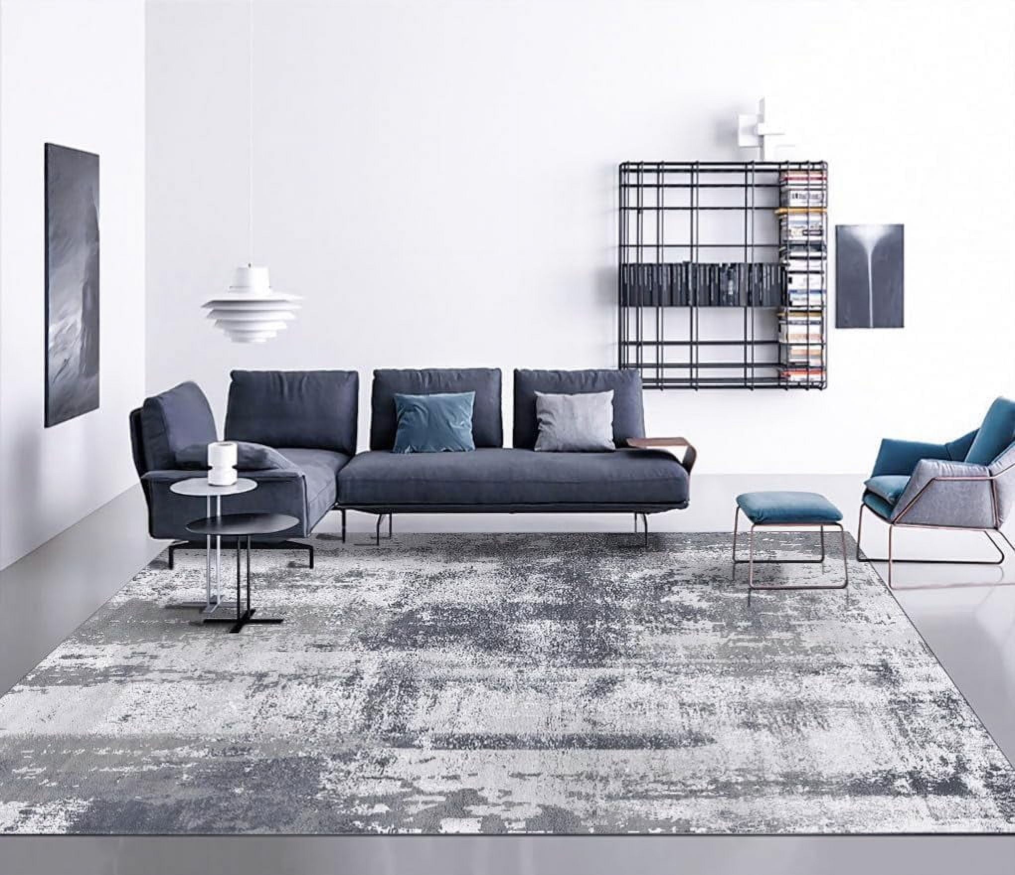 OMERAI 5'x 7' Machine Washable Area Rug Abstract Rugs Ultra-Thin Area ...