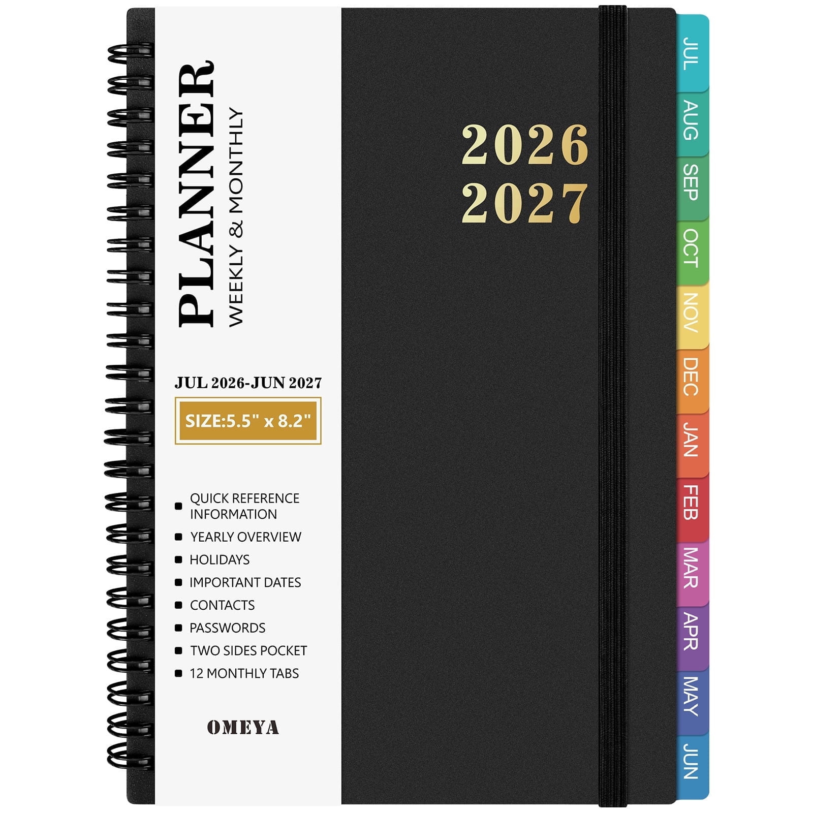 OMEYA Planner 2026 2027, Small Planner 2026-2027 Weekly and Monthly ...