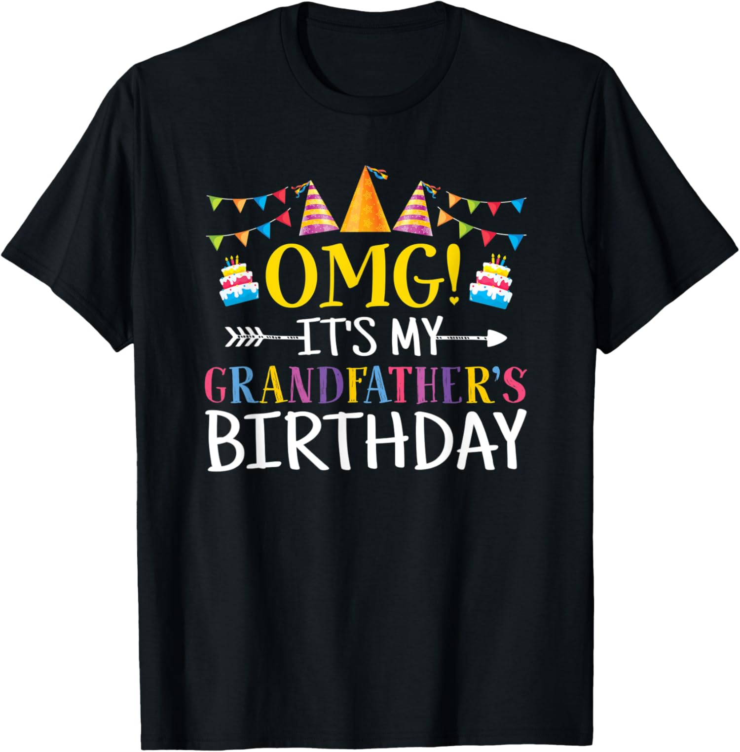 OMG! It's My Grandfather's Birthday Funny Grandfather's Bday T-Shirt ...