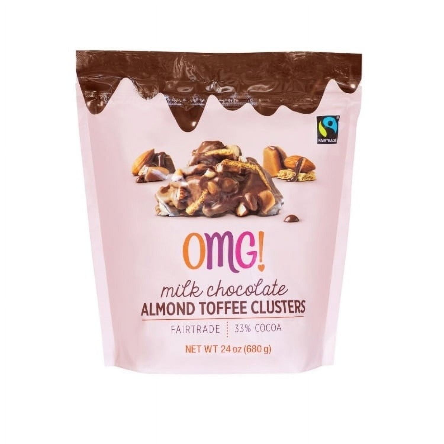 OMG! Delightful Milk Chocolate Almond Toffee Clusters, Fairtrade 33% ...