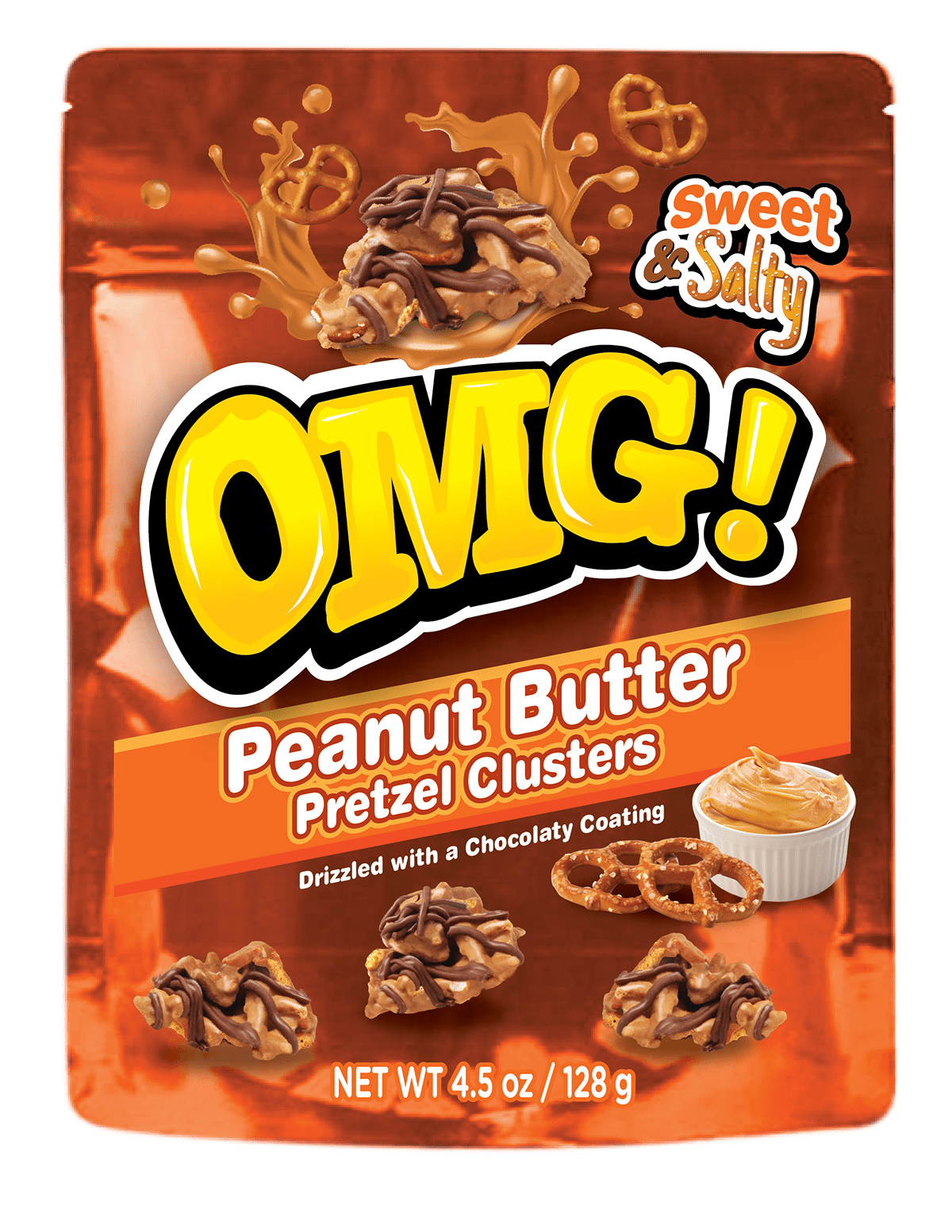 OMG! Peanut Butter Pretzel Clusters, 4.5oz - Walmart.com