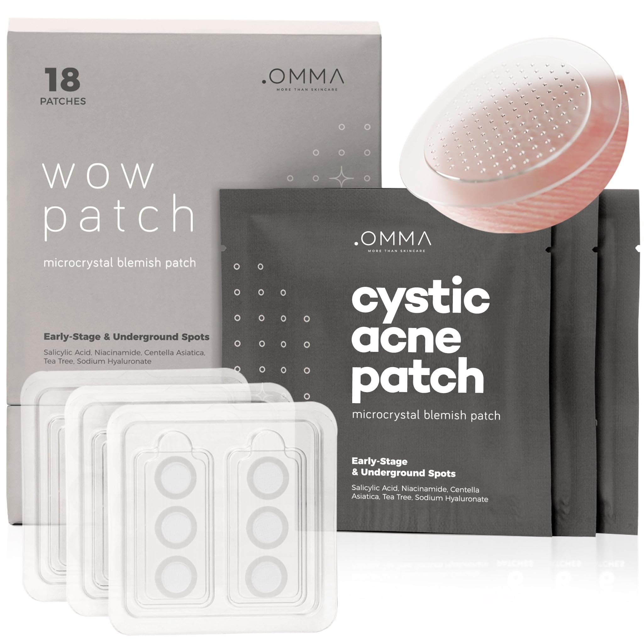 OMMA Korean Microdart Acne Patch, Cystic Acne Treatment, Micropoint ...
