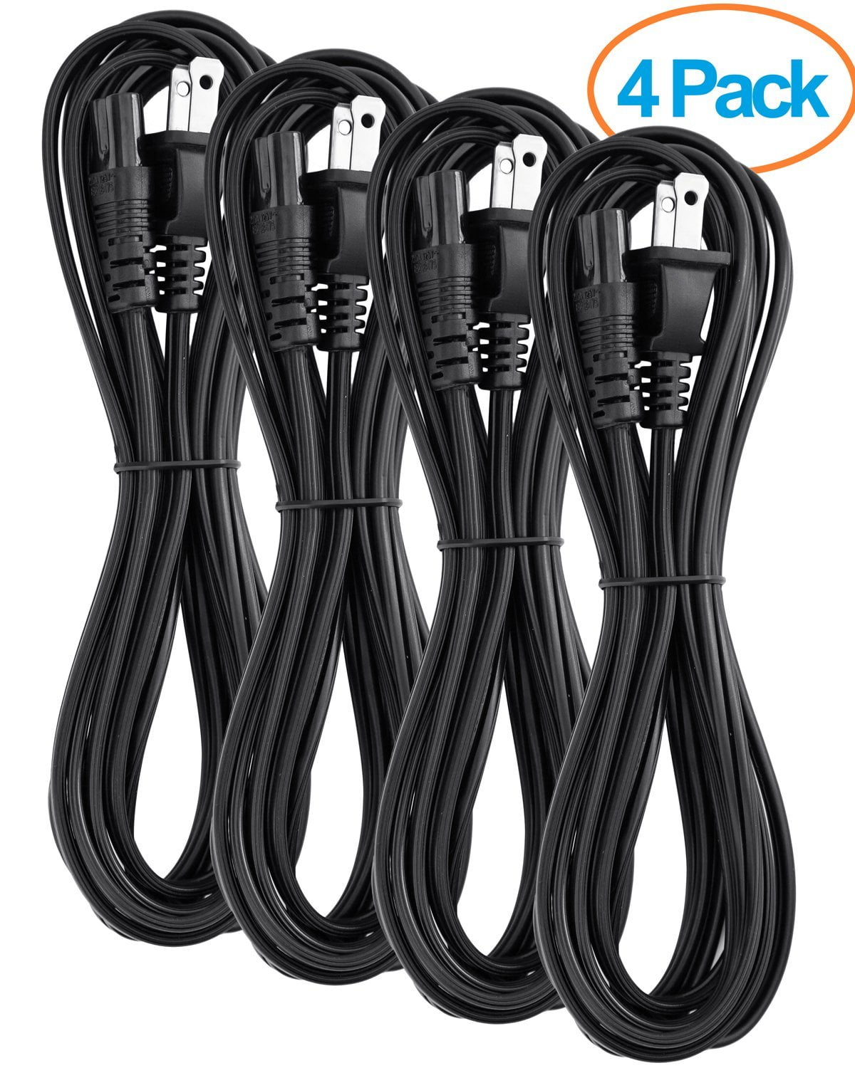 OMNIHIL 10 Feet Slot Power Cord 2 Prong Figure 8 Power Cord Non ...