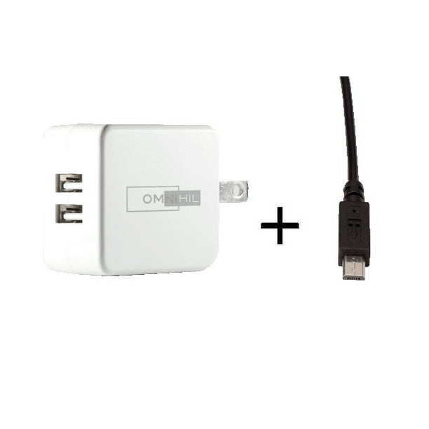 OMNIHIL 2-Port USB Charger w/ USB Cable for FCD TRUST Dual Wireless ...