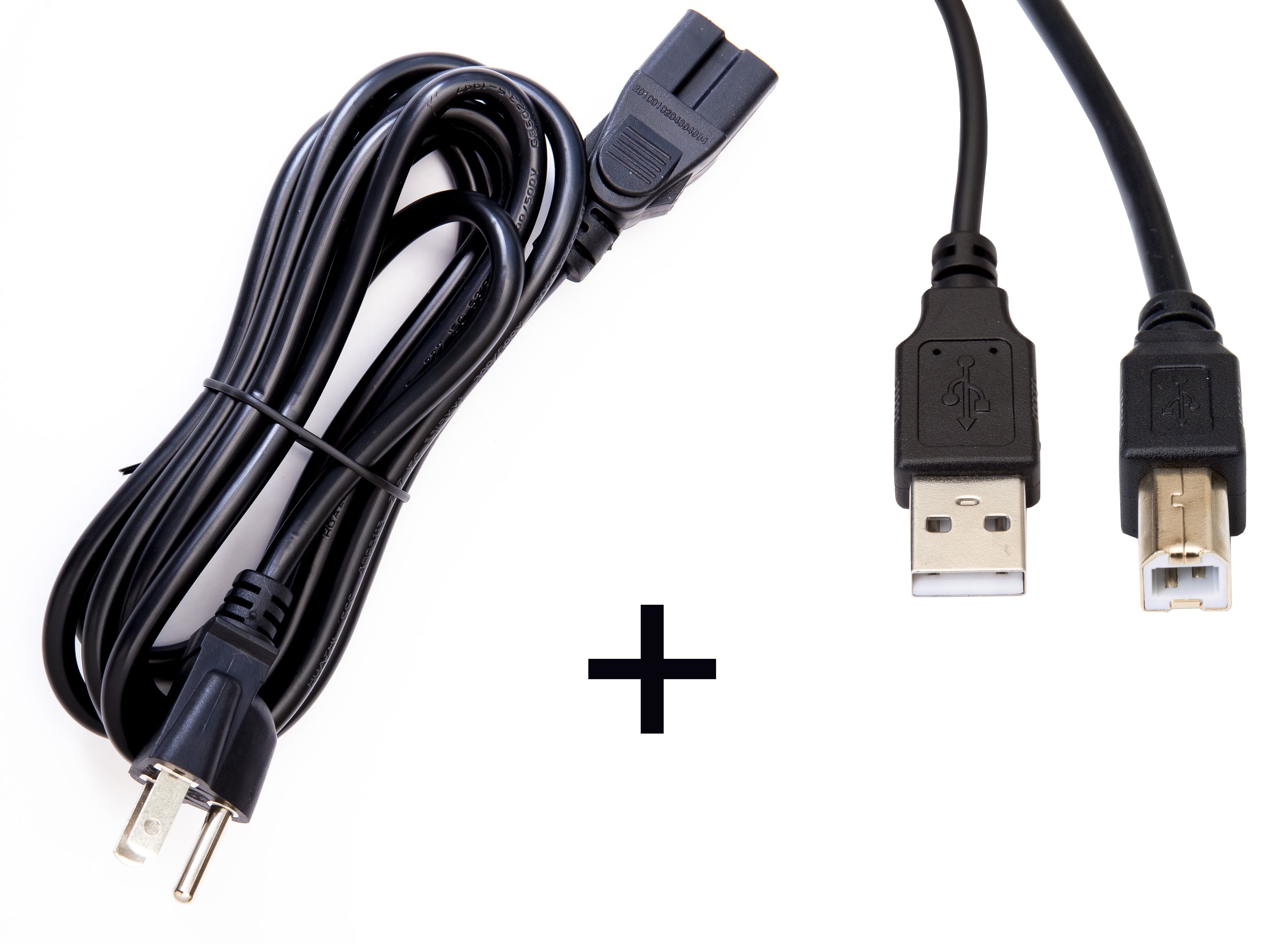 OMNIHIL High Speed USB Cable and AC Power Cord for Dell Laser Printers ...