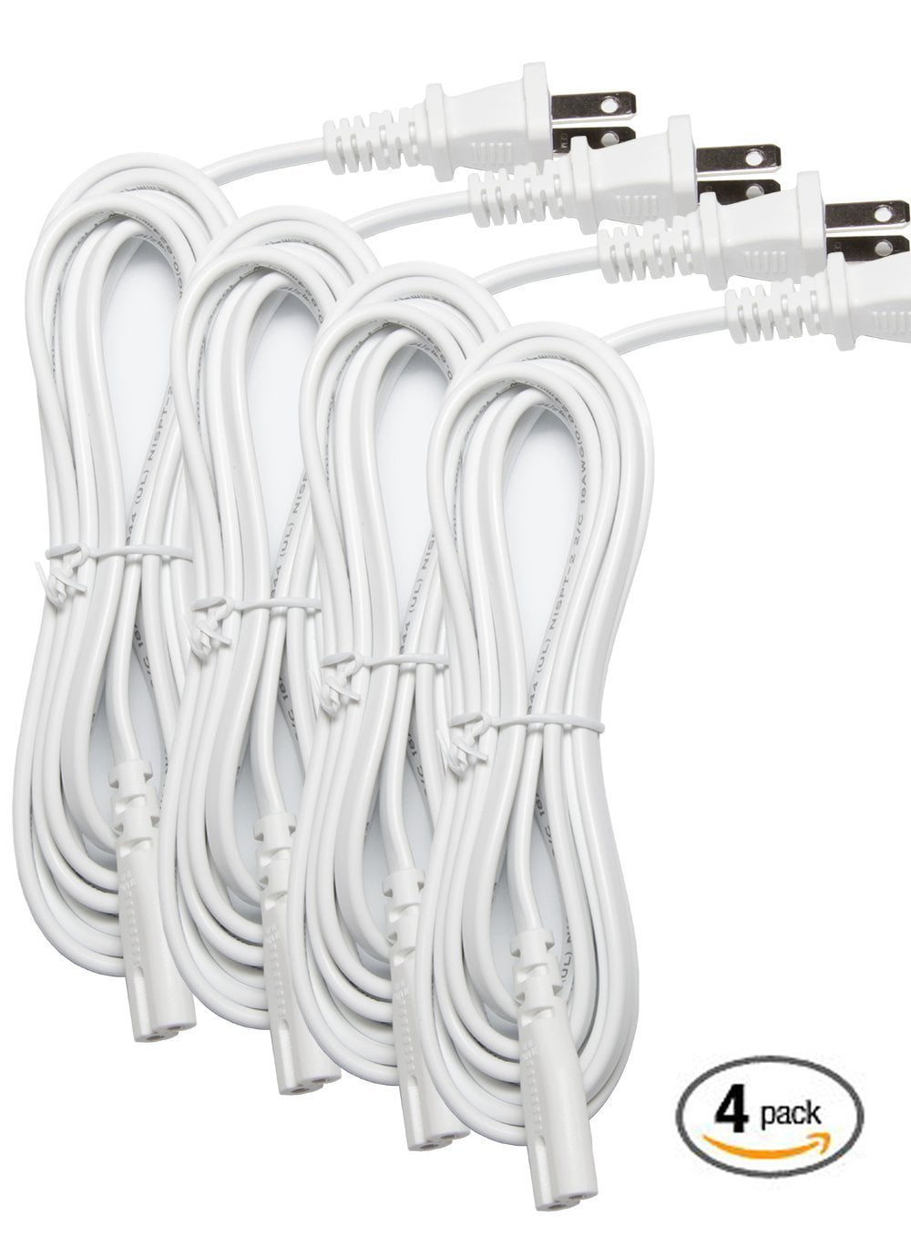 OMNIHIL UL Listed 10 Feet Slot Power Cord 2 Prong Figure 8 Power Cord ...