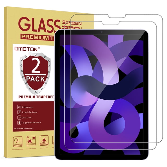 OMOTON 2-Pack Screen Protector for iPad Air 5th 4th Gen 10.9 Inch, iPad ...