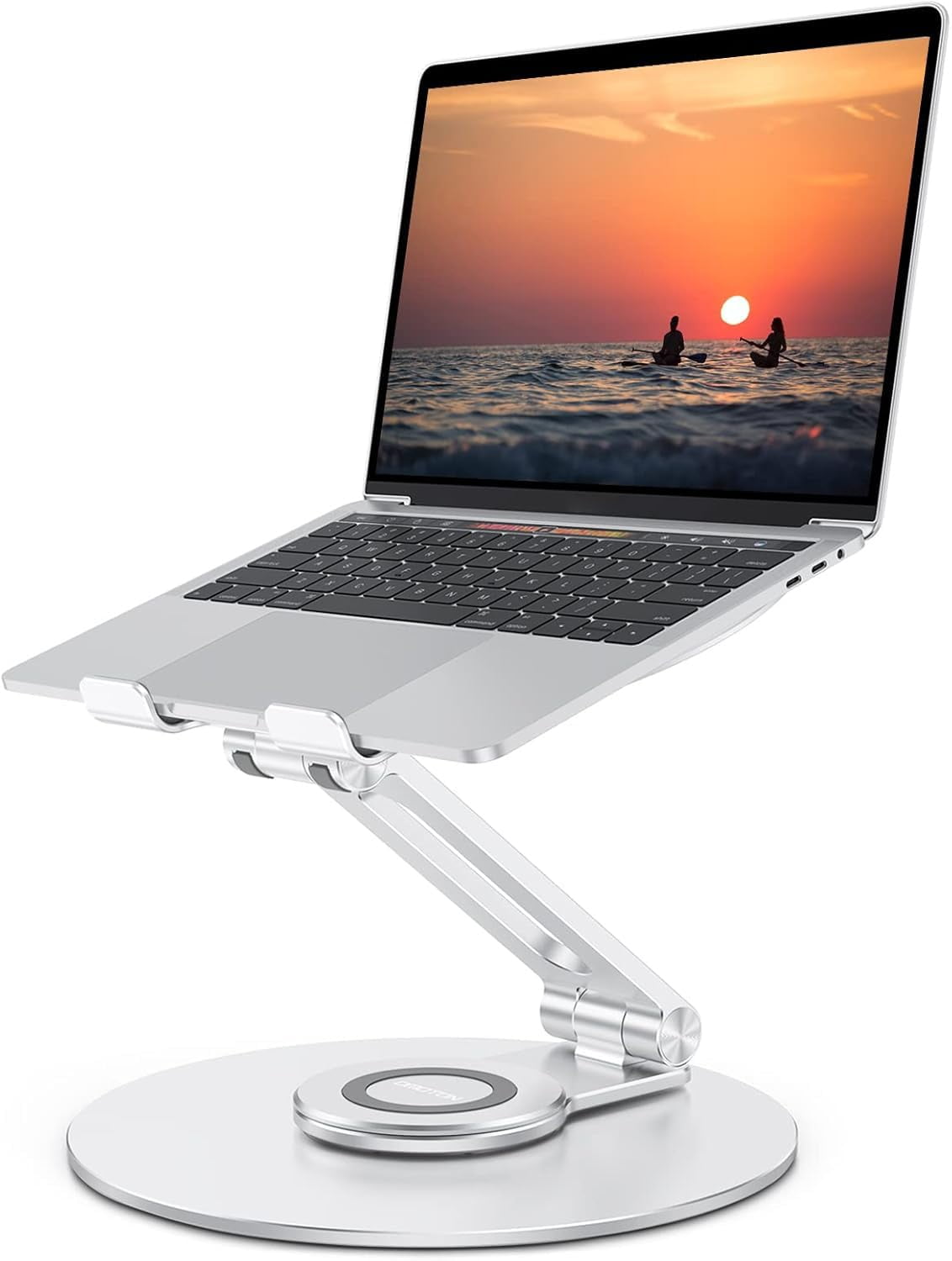 OMOTON Adjustable Laptop Stand with 360 Rotating Base, Ergonomic Laptop ...