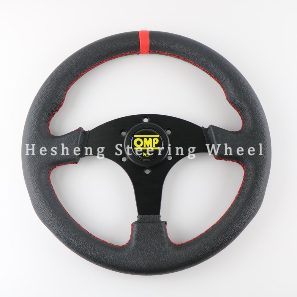 OMP 13 Inch 320MM Steering Wheel Genuine Leather Jdm Volante Esportivo ...