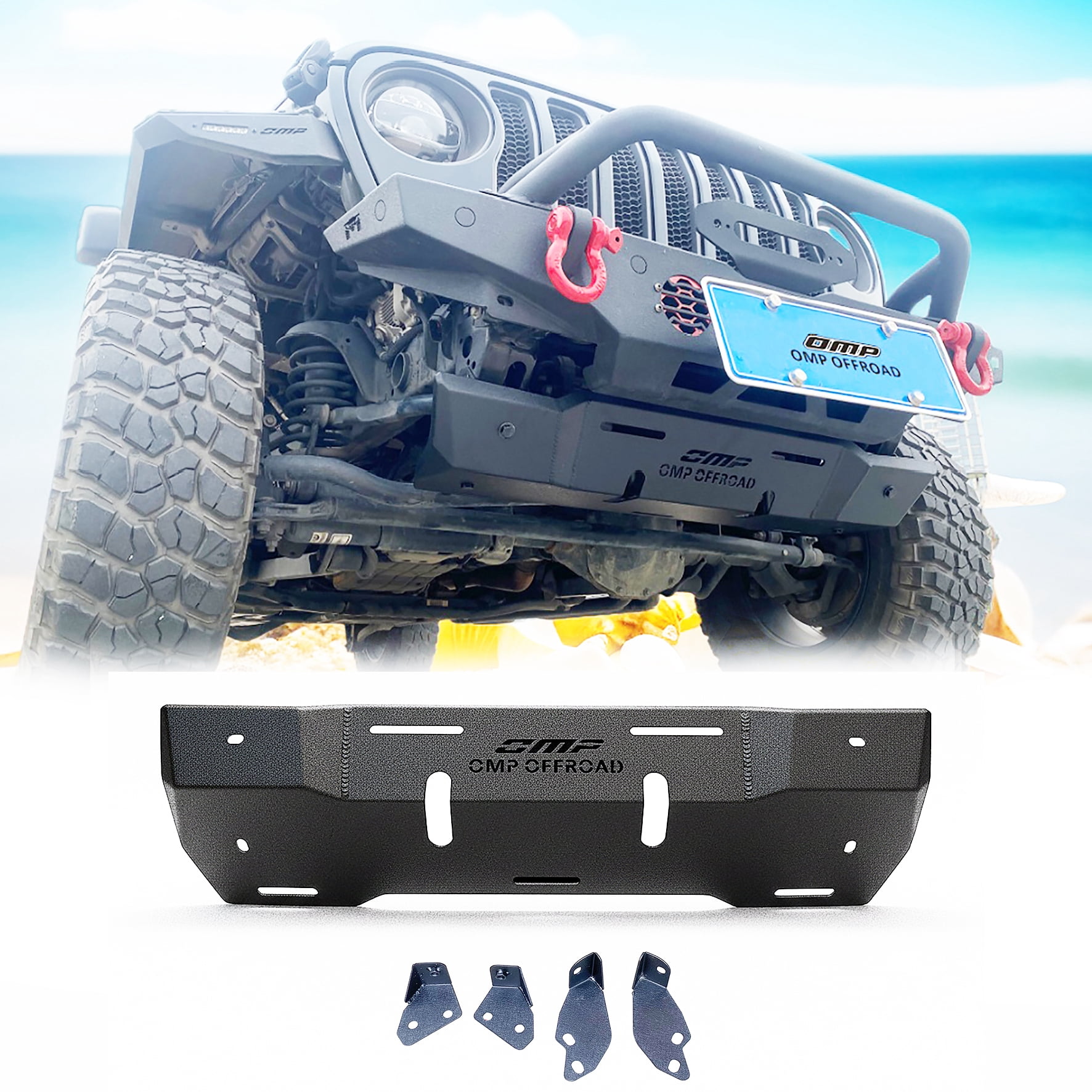 OMP Offroad Front Skid Plate for Jeep Wrangler 2018-2026, Jeep ...