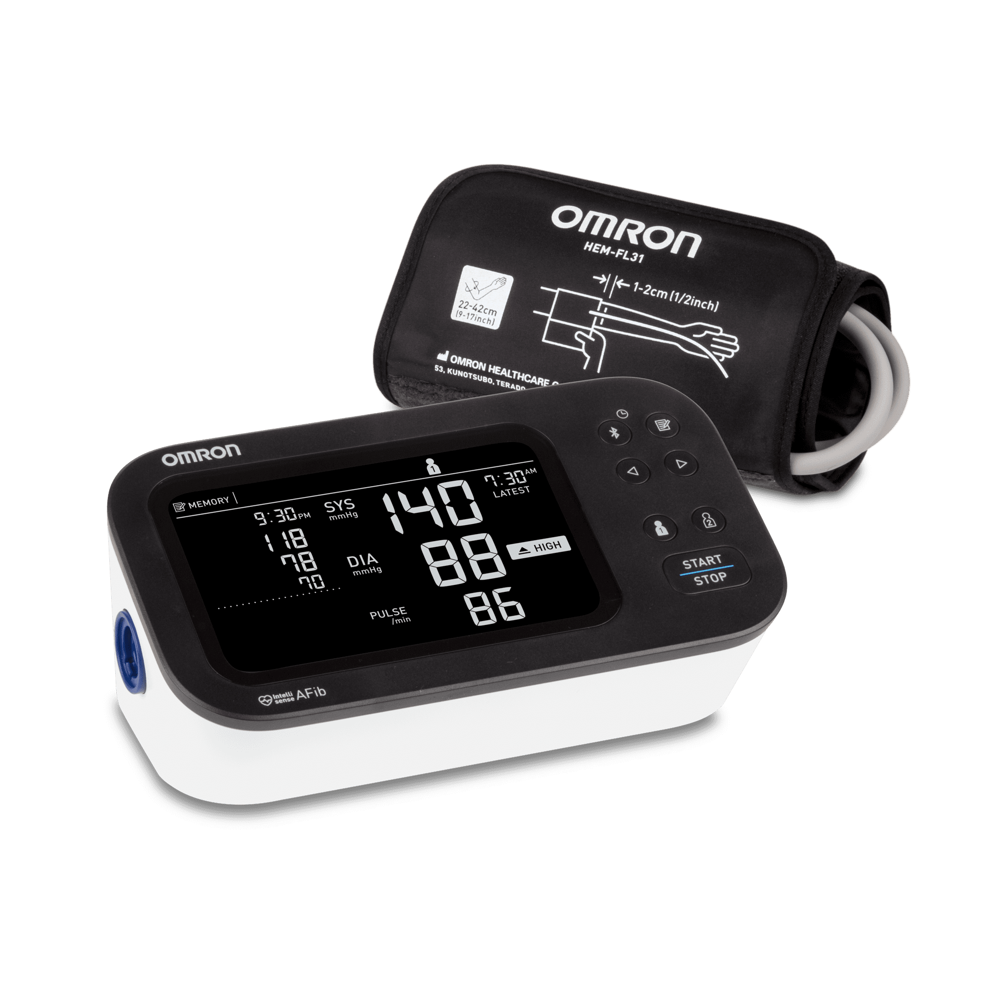OMRON 10 Series Wireless Upper Arm Blood Pressure Monitor with AFib Detection - Walmart.com