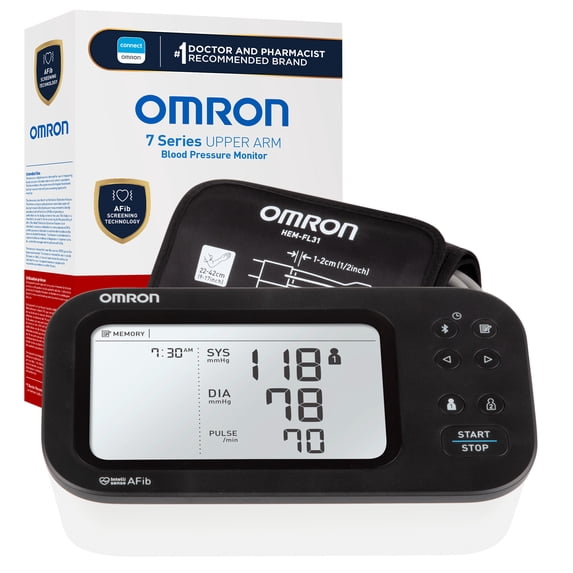 OMRON, Blood Pressure Monitor, BP7350, Upper Arm Cuff Bluetooth ...