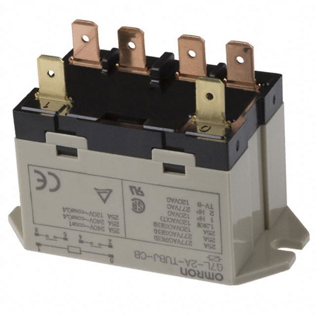 OMRON G7L-1A-TUB-J-CB-AC100/120, Relay,E-Mech,SPST-NO,Ctrl-V 100/120AC,30A,250VAC,Panel Mount,QC ...