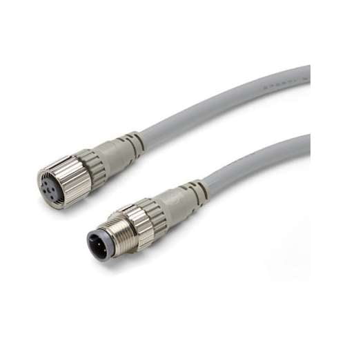 OMRON XS2WM12PVC4SA2M, Cordset; M12; PVC; 4 Cores; Straight plug/Angled ...