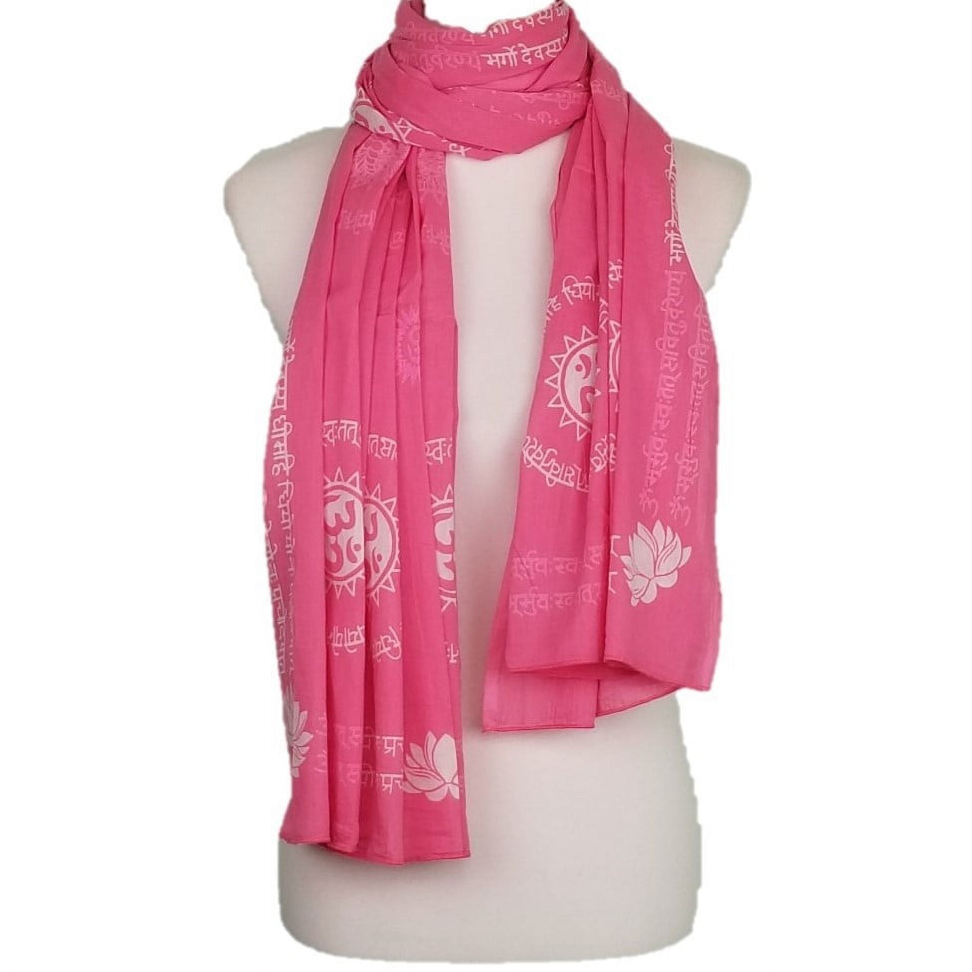 OMSutra Gayatri Mantra Hindu Prayer Shawl - Pink - Walmart.com