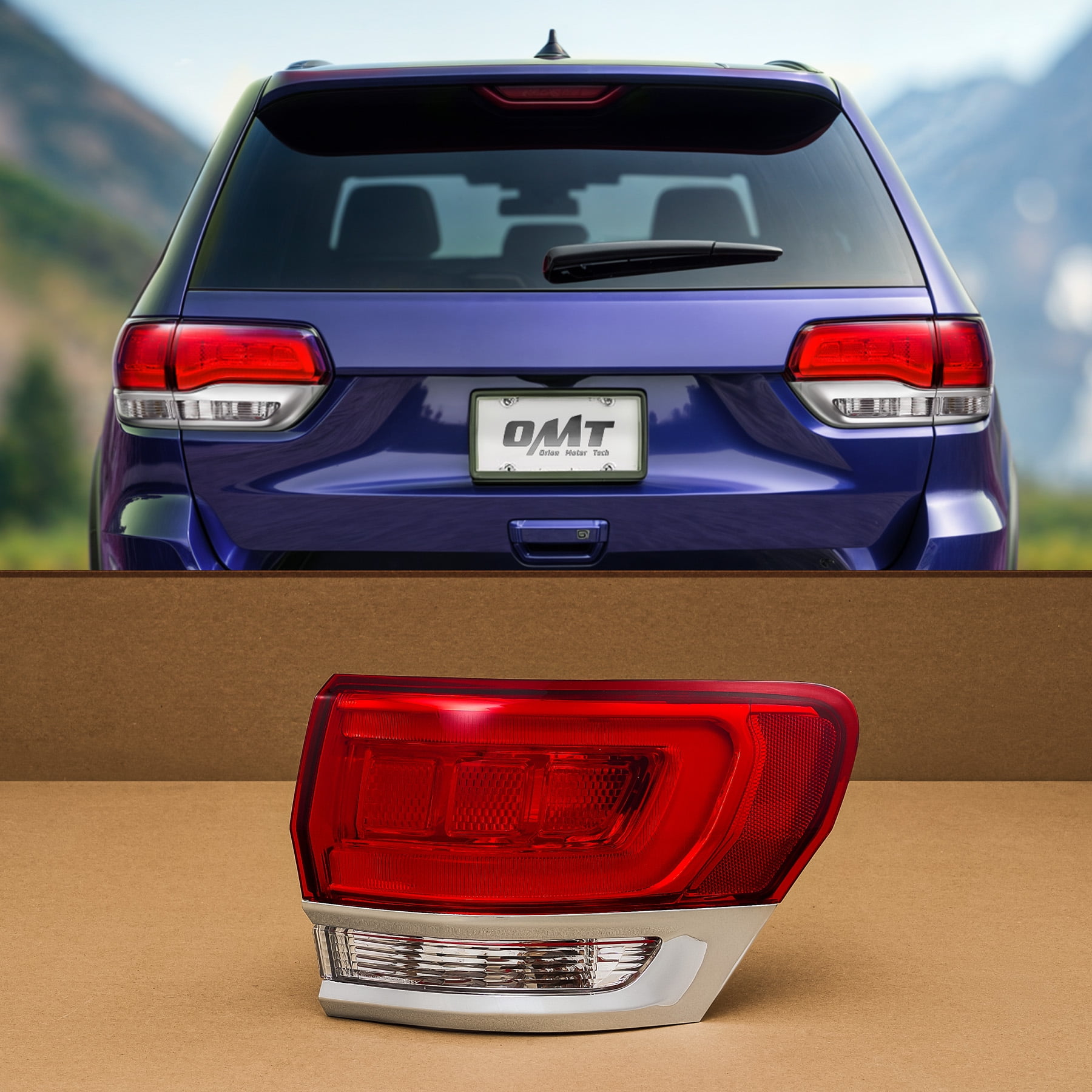 OMT Tail Light for 2014-2020 Jeep Grand Cherokee Rear Red Brake Lamp ...