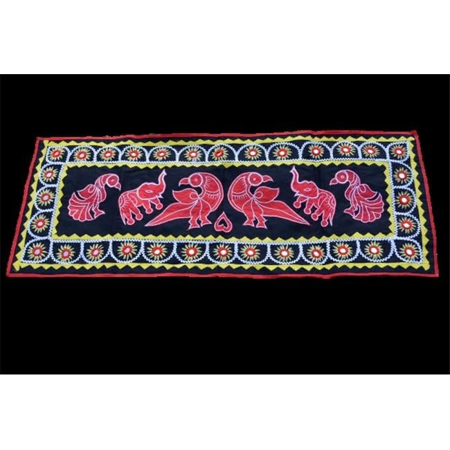 OMTX3129-BlkR Mandala Applique Boho Tapestry for Wallhanging Decor ...
