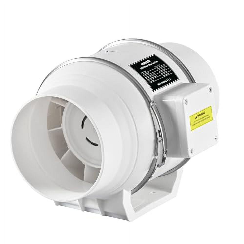 OMTech 5.67” Inline Duct Fan, 318 cfm Ventilation Exhaust Fan with Quiet 75W AC Motor, Low Noise ...