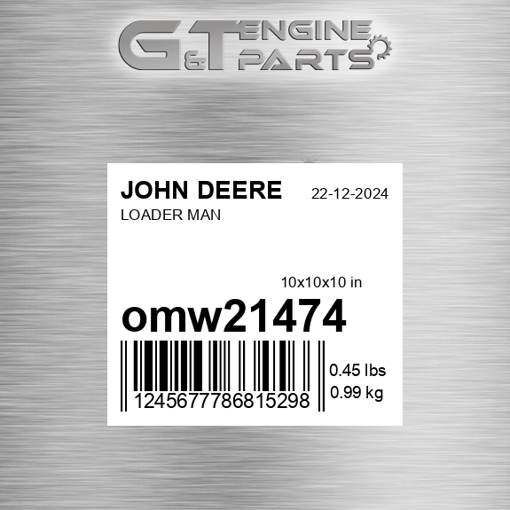 OMW21474 LOADER MAN fits JOHN DEERE (New OEM) - Walmart.com
