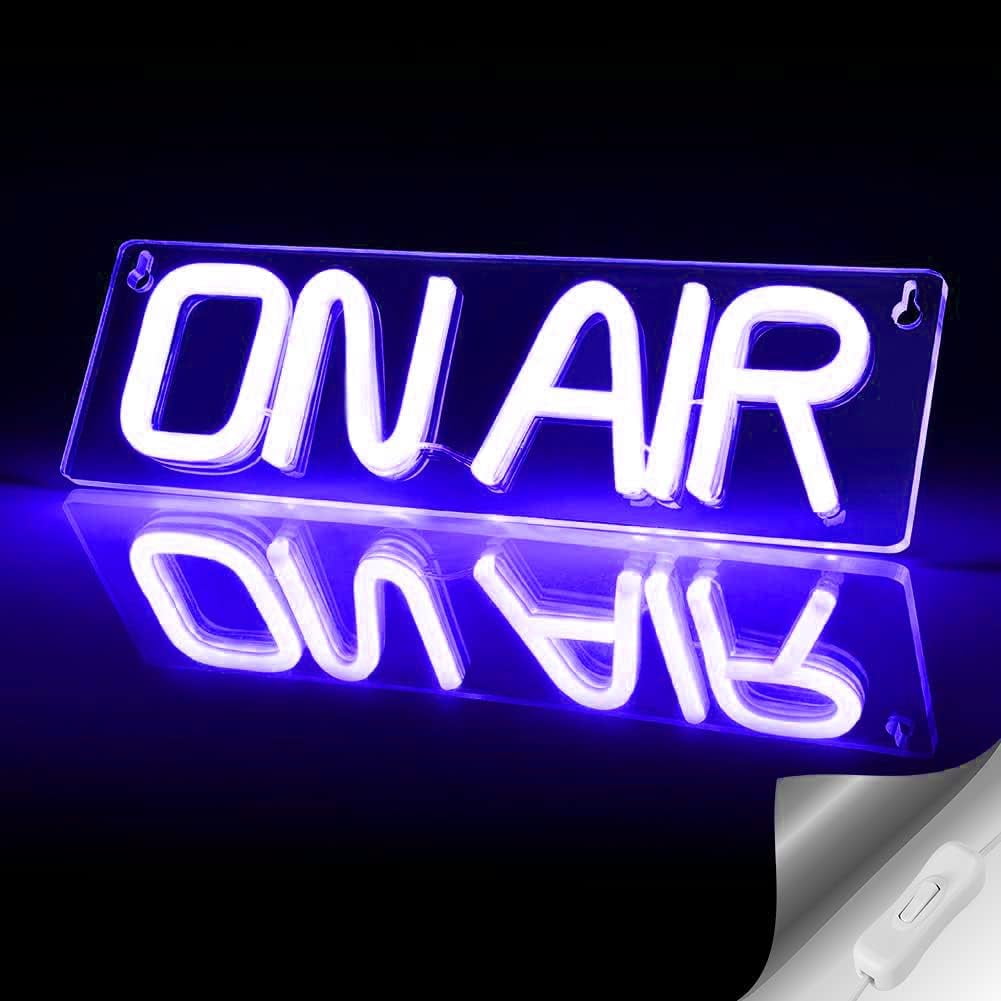 ON AIR Sign, Live On Air Neon Sign USB Connected for Studio Recording ...