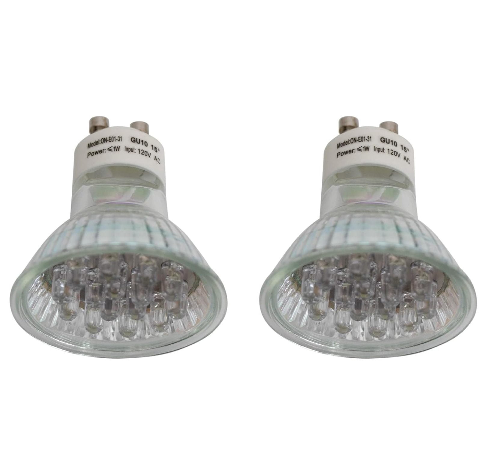 ON-E01-31, GU10 LED Light Bulbs, 1W, 6000K Daylight Cold White, 120V ...