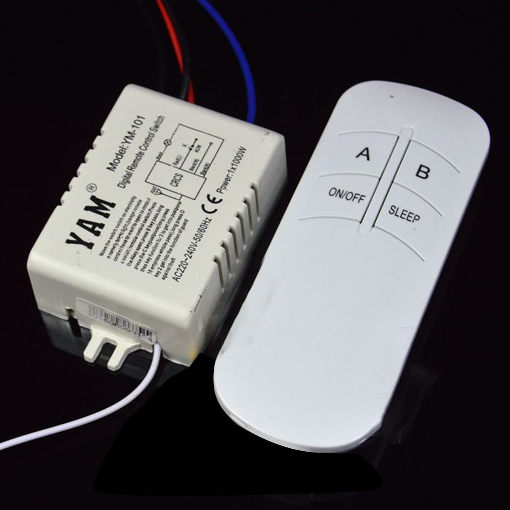 ON/OFF 220V Wireless Light RF Remote Control Switch and Receiver Kit ...
