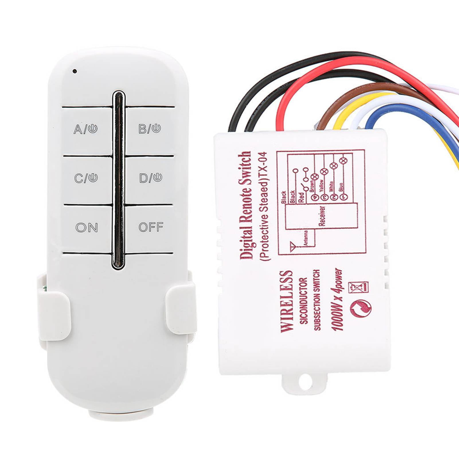 ON/OFF AC180-240V Wireless Receiver Lamp Light RF Remote Control Switch ...