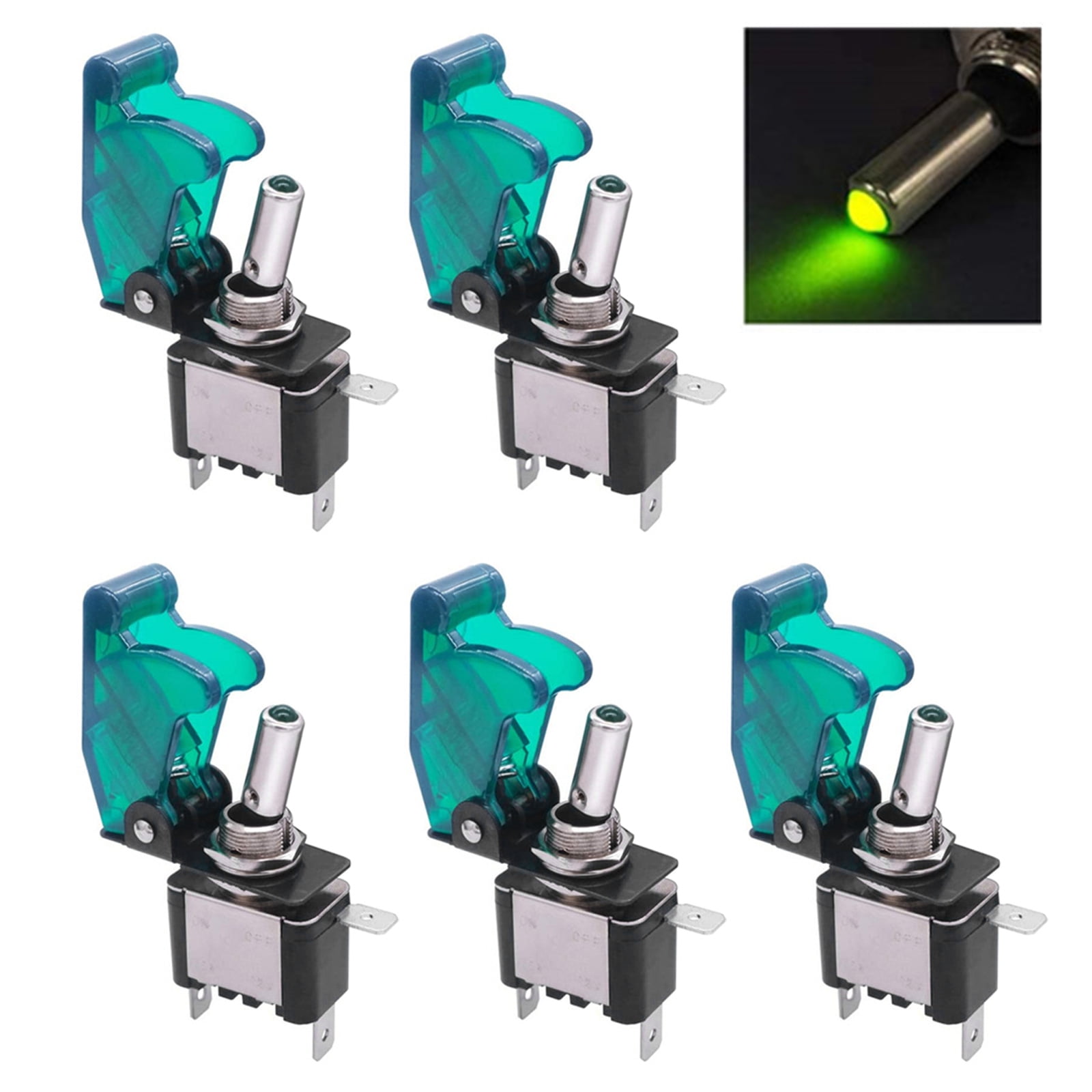 ON-OFF Led Lighted Panel USB Slot Socket 12V Rocker Switches Toggle for ...