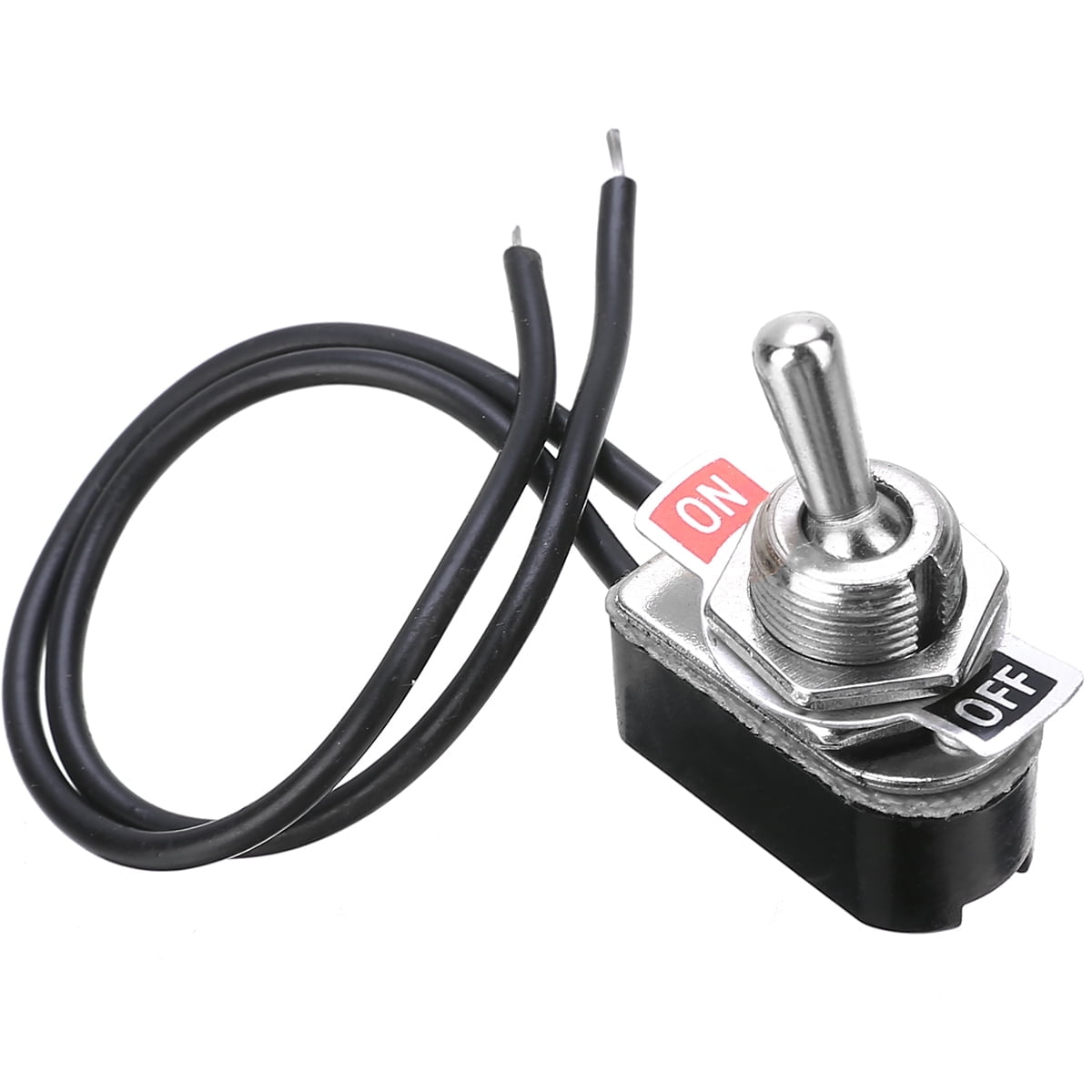 ON OFF Metal Toggle Switch 6A 250V AC Pre-Attached Wires - Walmart.com