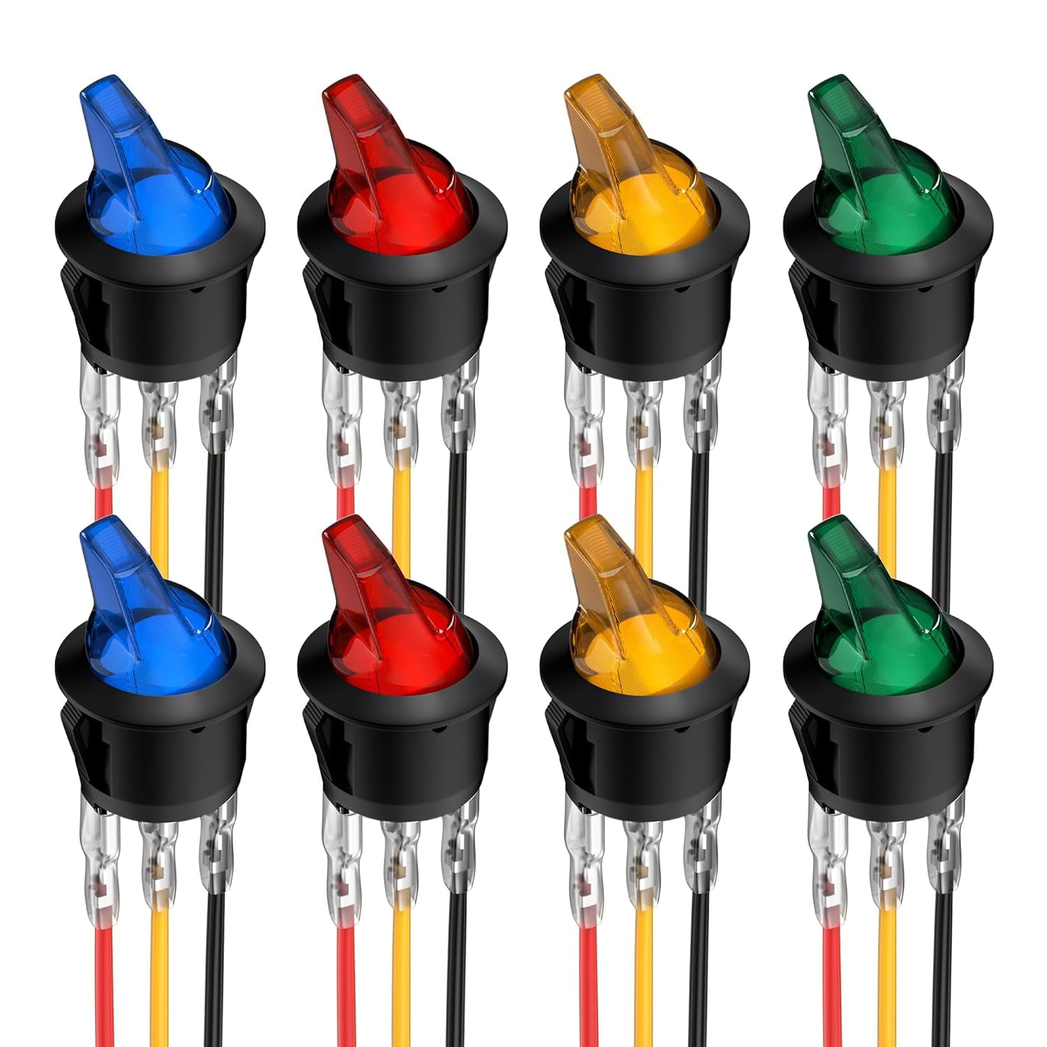 ON Off Round Rocker Switches SPST 20mm Mini 12 Volt DC Mini Circle ...