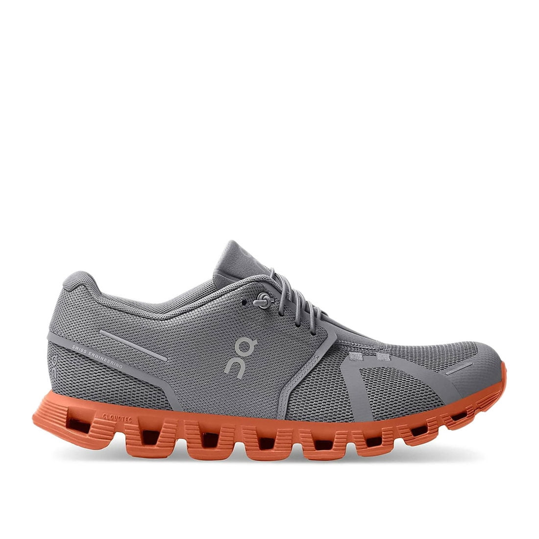 ON Running Men's Cloud 5 Casual Lace Up Medium Athletic Shoe in Zinc ...