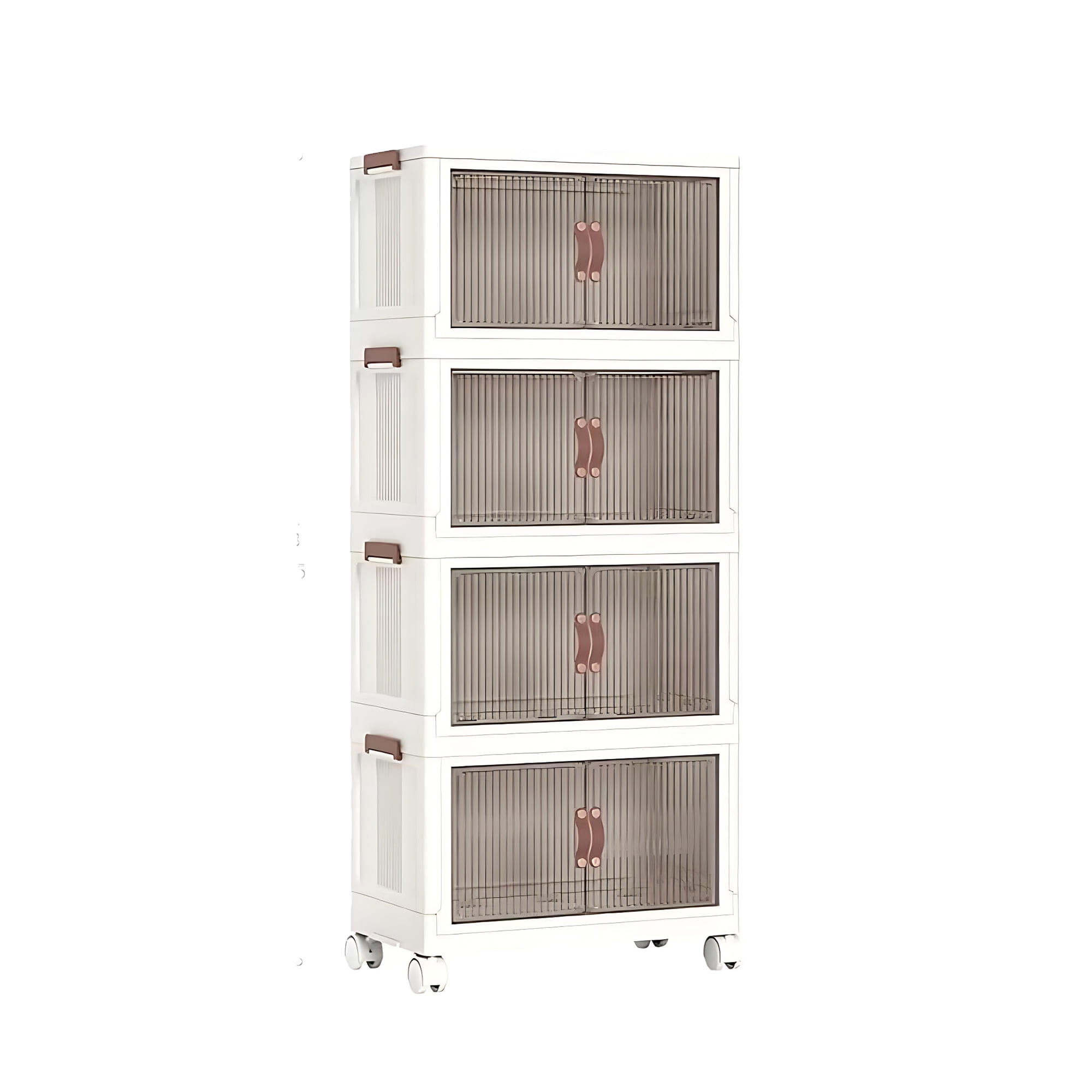 ONAIL 216QT Stackable Storage Bins with Lid Doors Wheels PP+PC ...