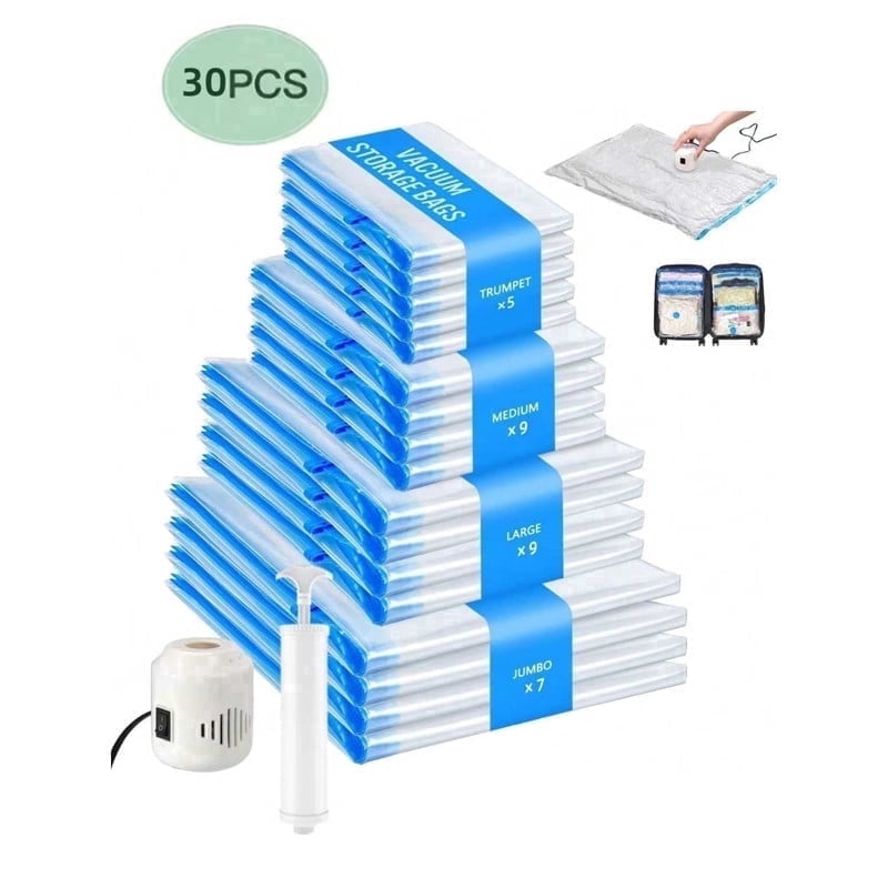 ONAIL 30-Pack Jumbo Vacuum Storage Bags with Electric & Hand Pump ...