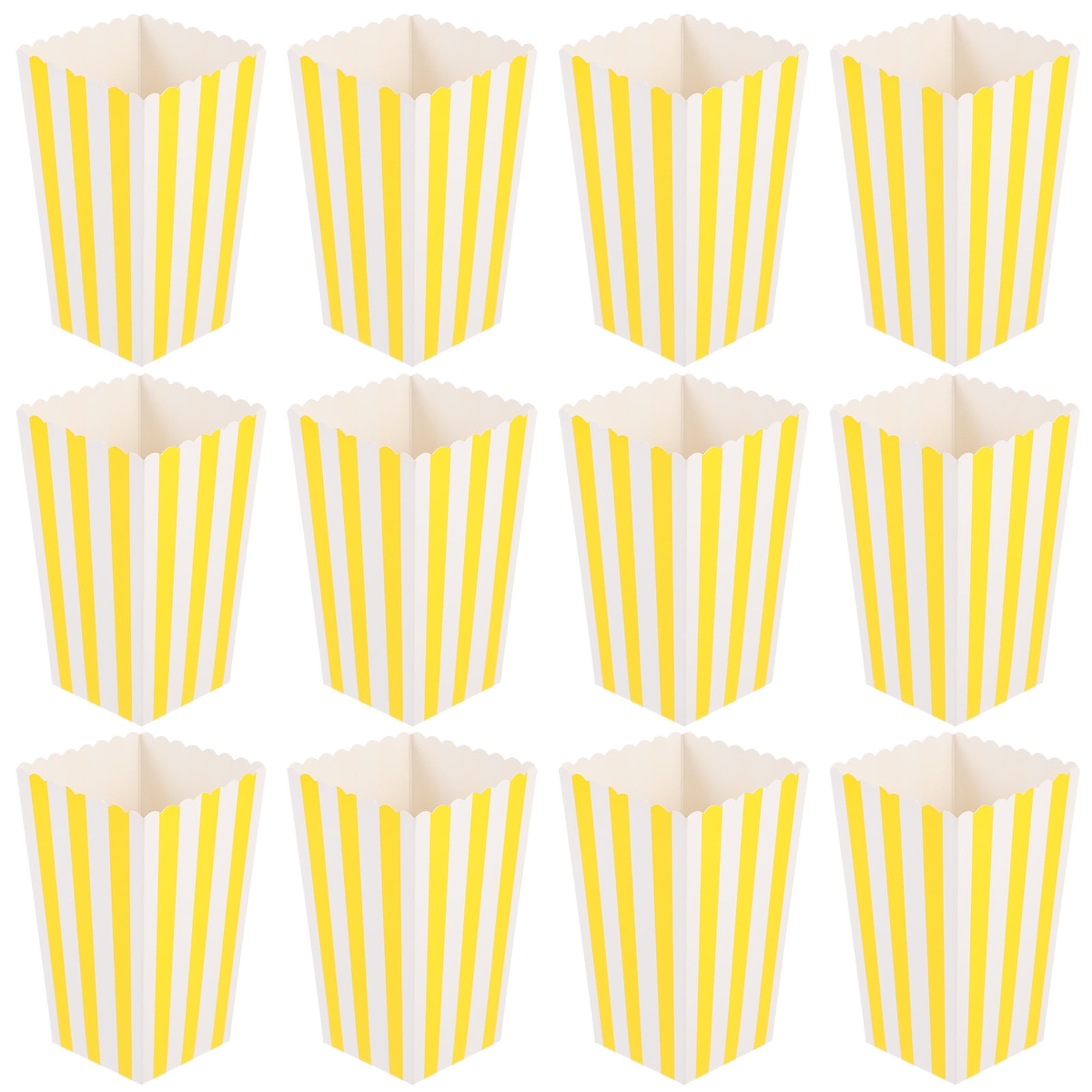 Houderco Popcorn Containers 12Pcs Paper Yellow For Various Parties ...