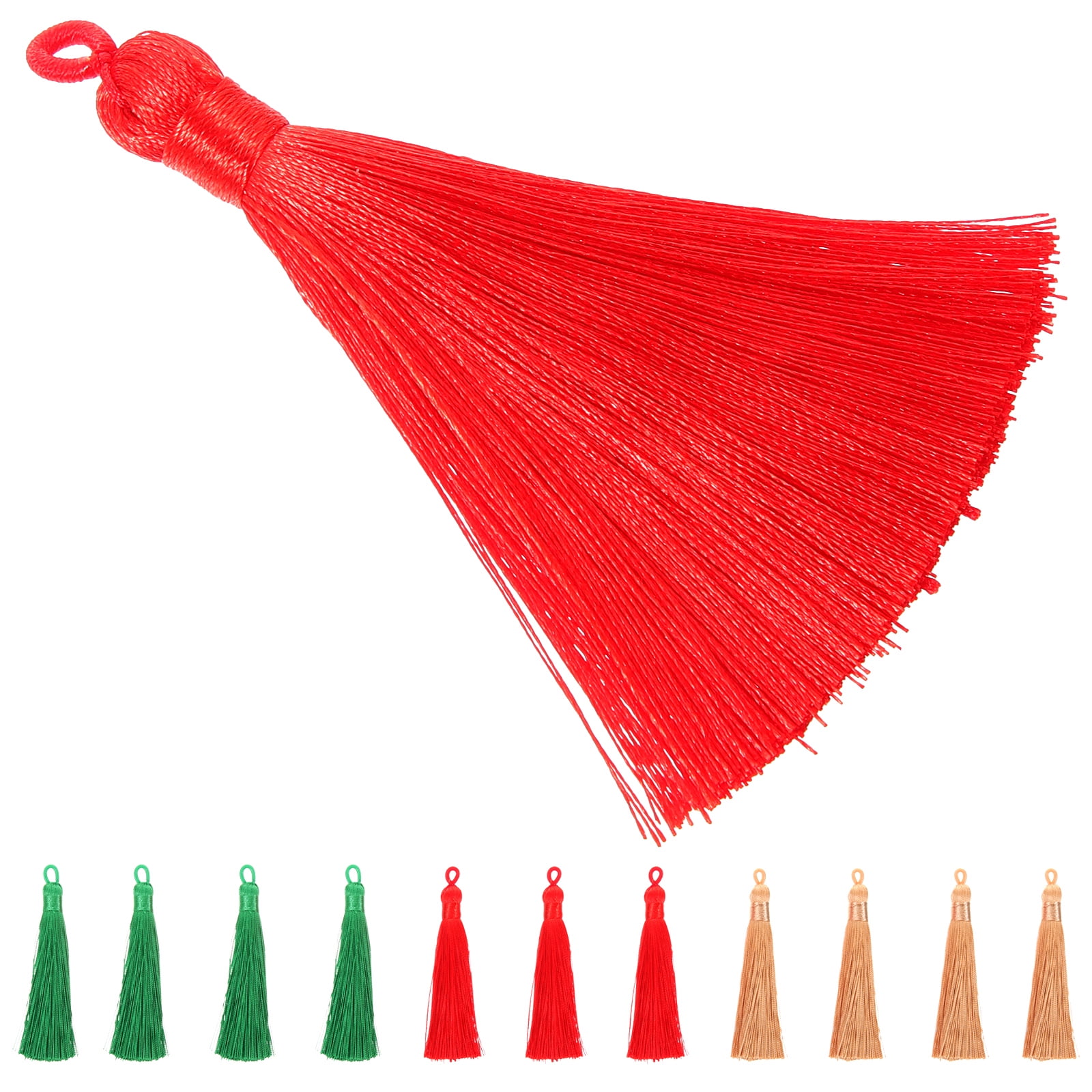 ONAPARTER 12 Pcs Silky Soft Fringe Decor Bookmark Tassel Decorative ...