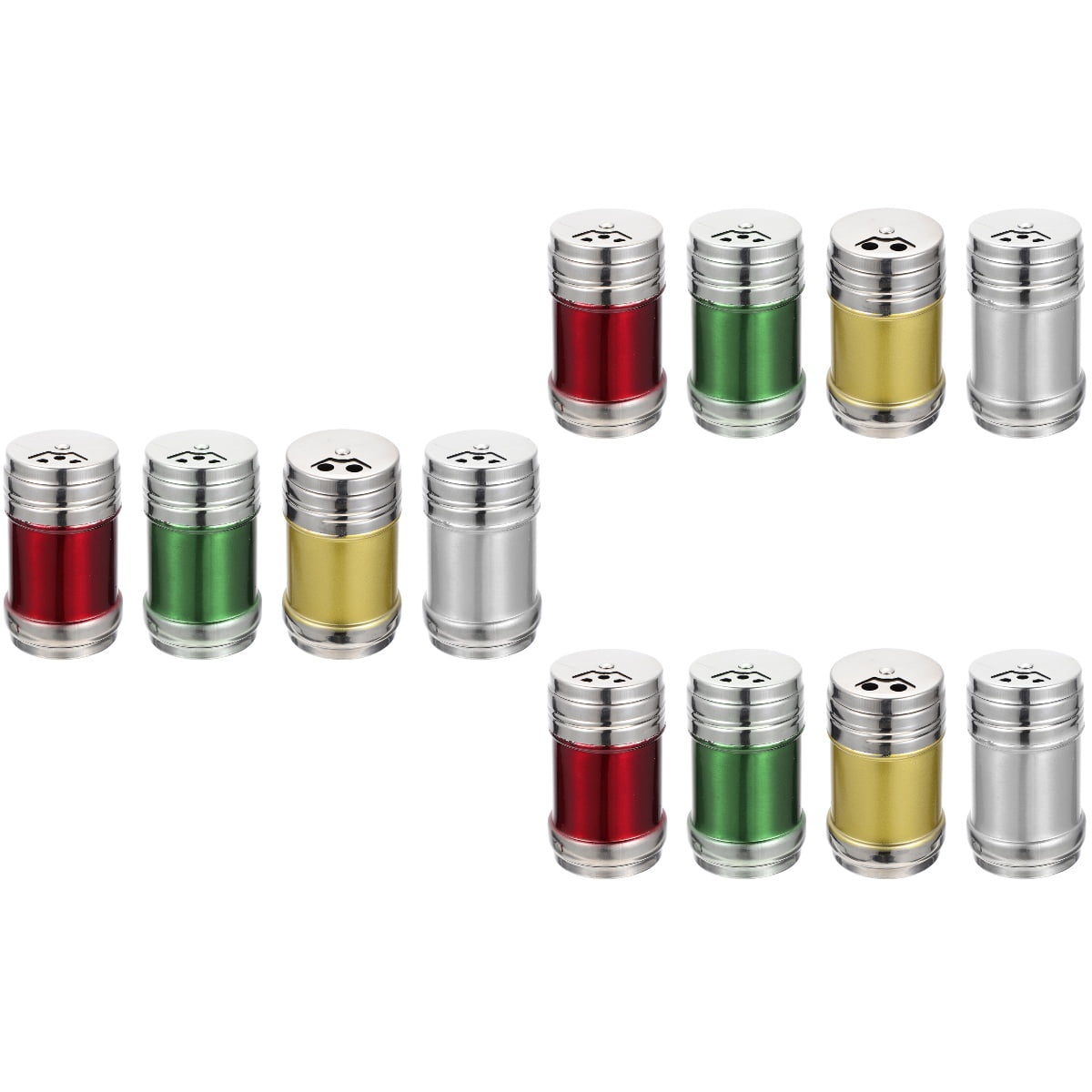 ONAPARTER 12 Pcs Stainless Steel Seasoning Jar Spices Barbecue ...