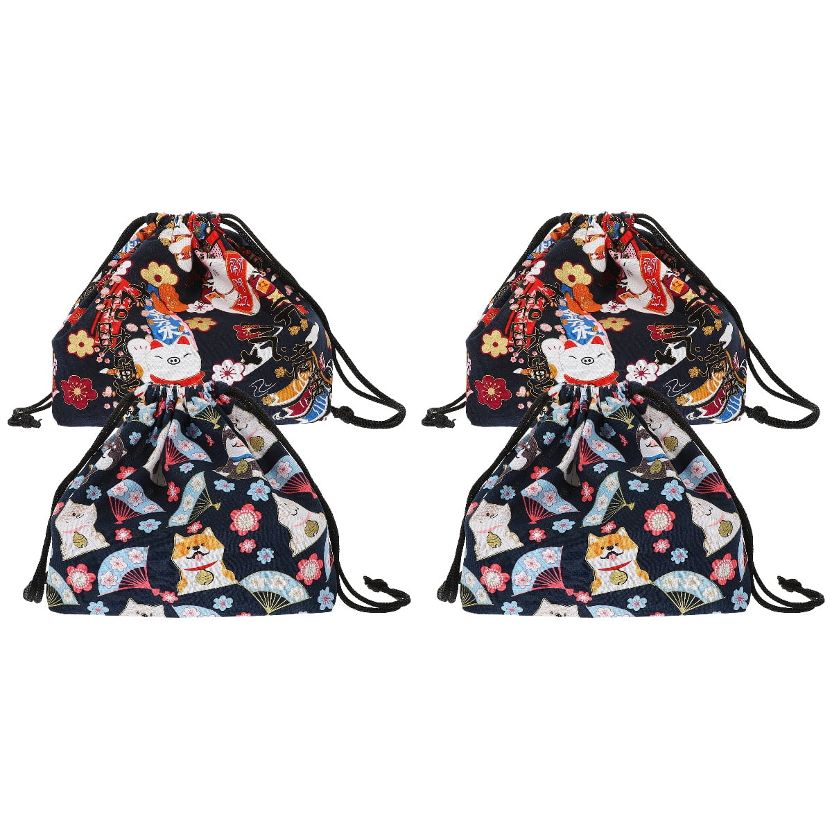 ONAPARTER 4 Pcs Bento Bag Lunch Tote Reusable Women Small Bags Kids ...