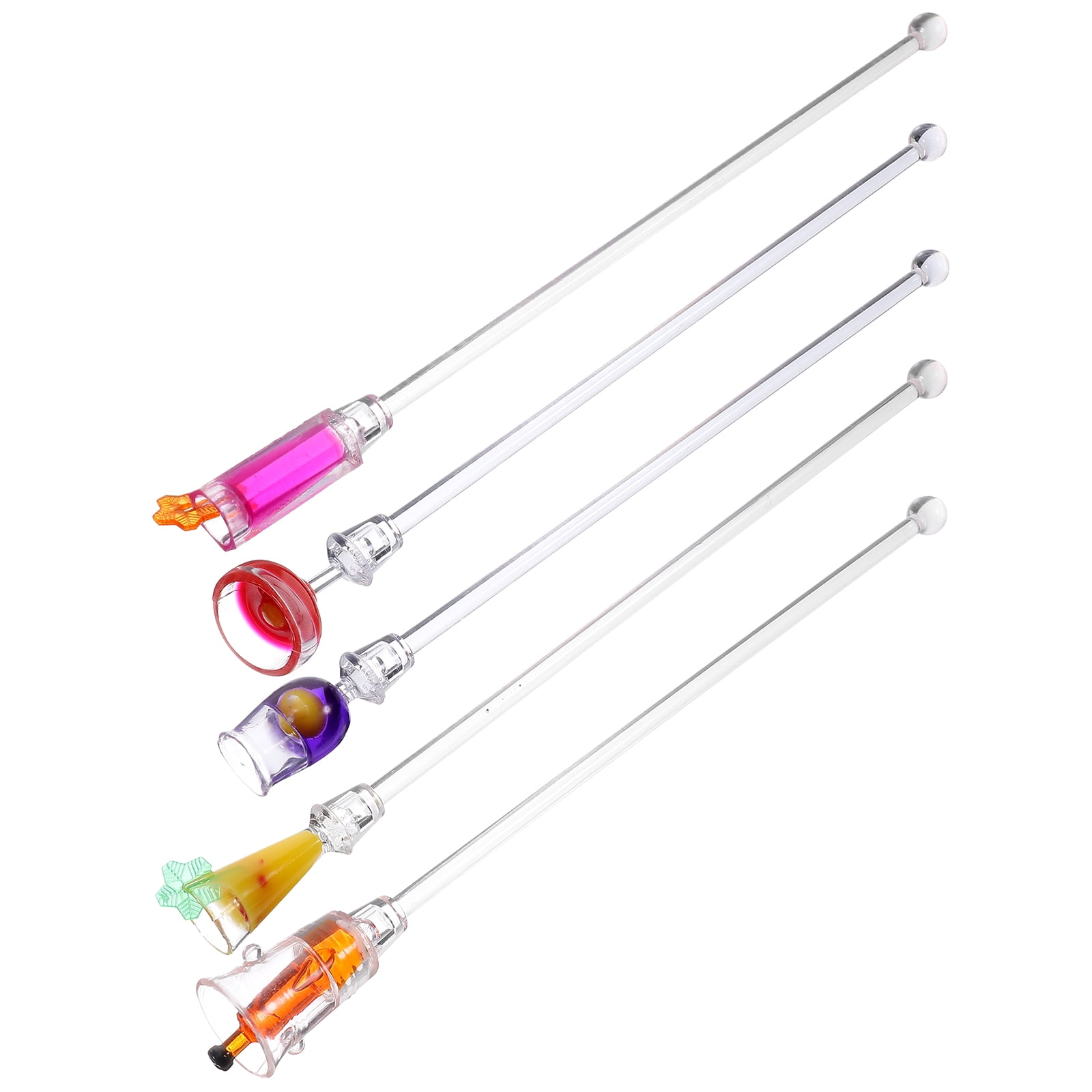 ONAPARTER 5 Pcs Cute Mixing Spoon Beverages Drinks Stir Sticks Coffee ...