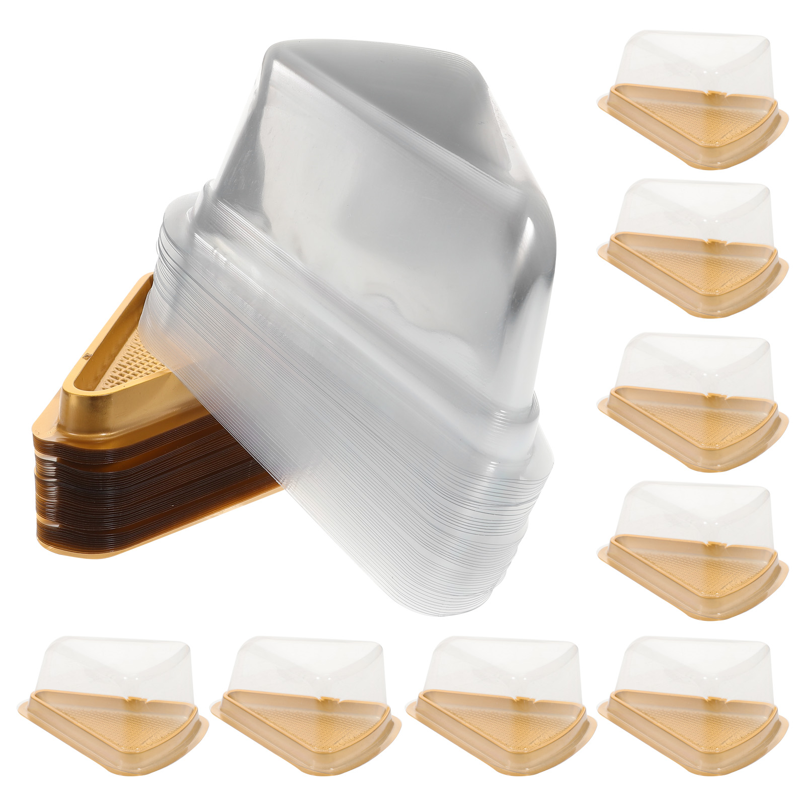 ONAPARTER 50 Sets Triangular Cake Box Accessories for Cupcake Treat ...