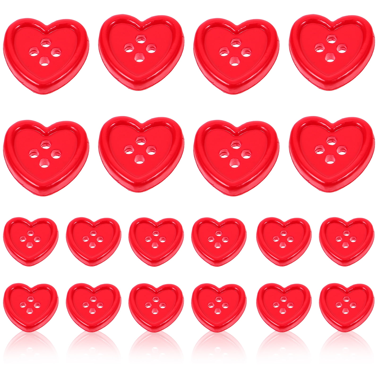 ONAPARTER 50Pcs Heart Button Crafting Buttons Delicate Buttons Plastic ...