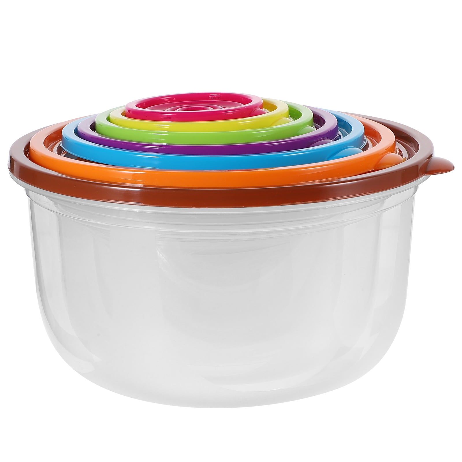 ONAPARTER 7 Pcs 7-Piece Mixing Bowl Set Salad Fridge Stackable Food ...